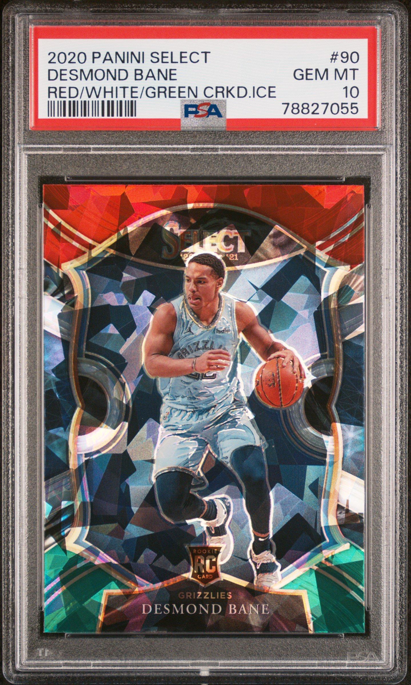 2020 Panini Select 90 Desmond Bane Red/white/green Cracked Ice PSA 10 ...