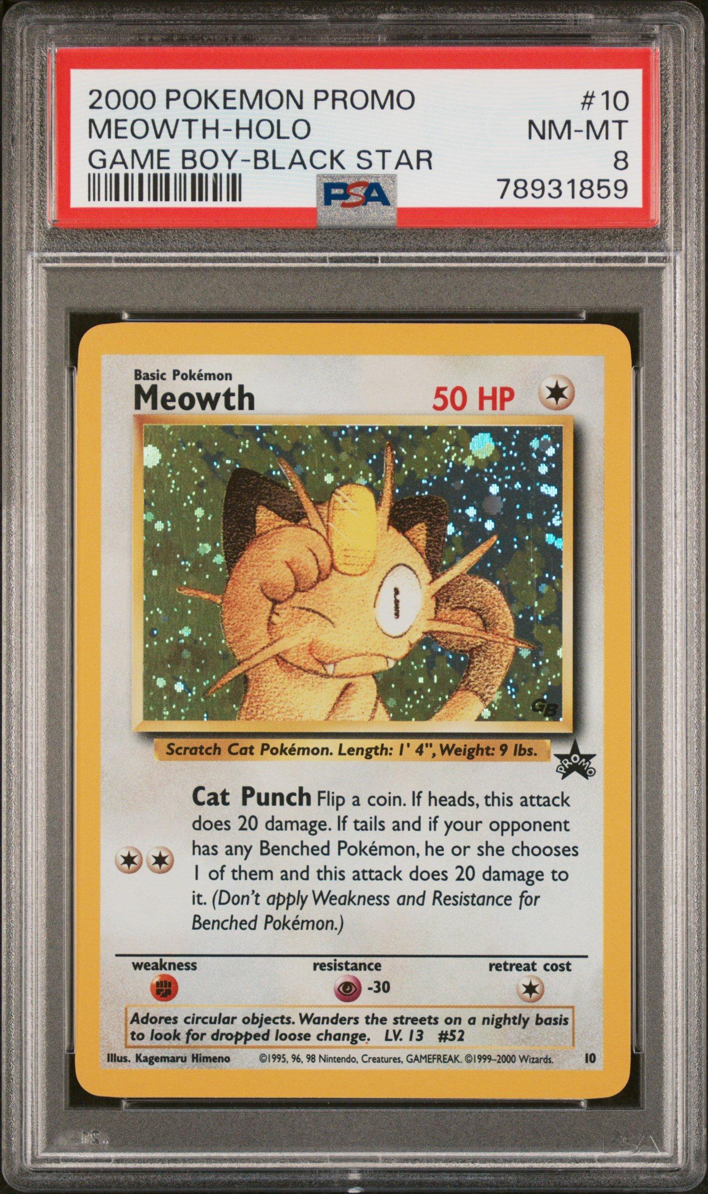 2000 Pokemon Promo Black Star 10 Meowth PSA 8 | GameStop