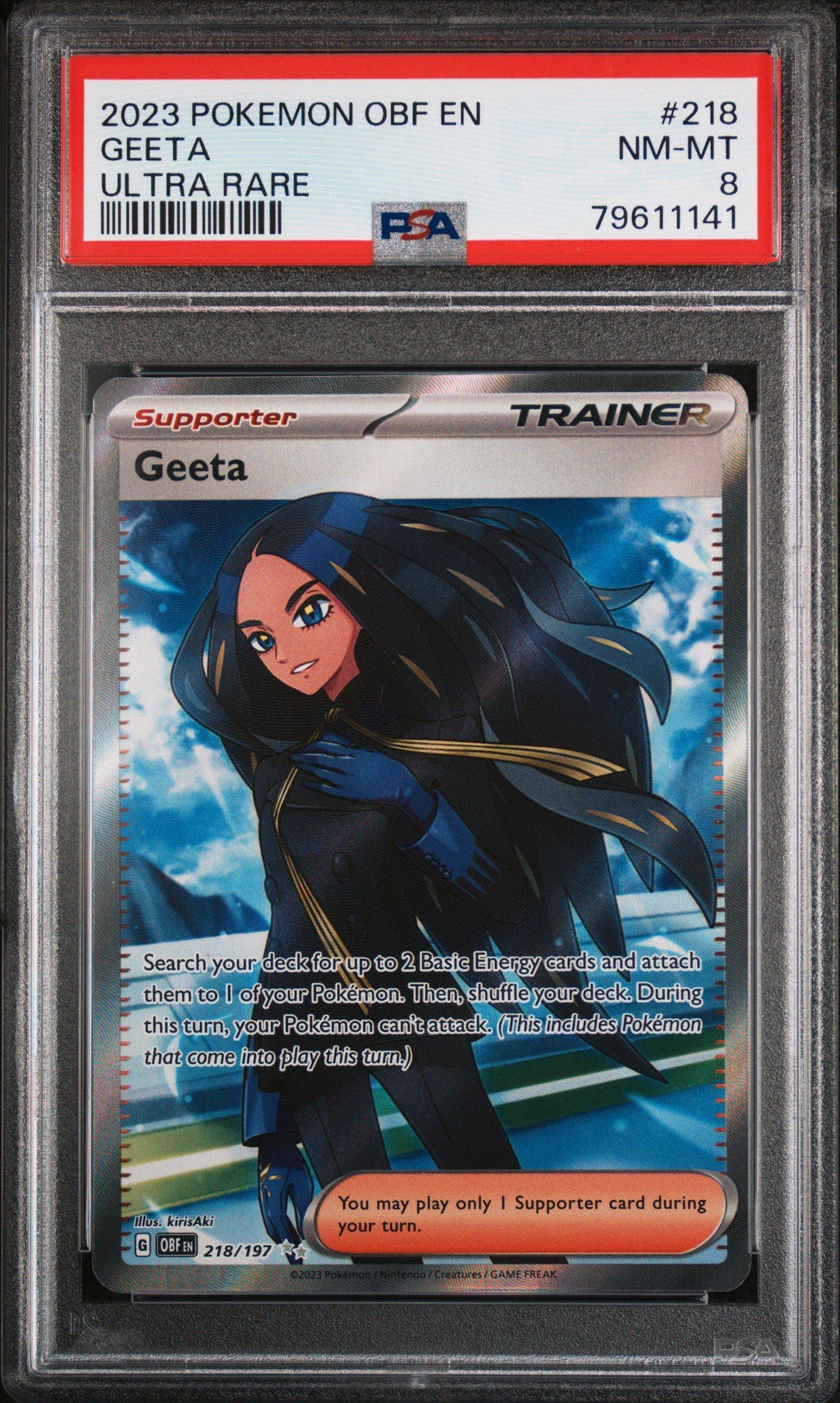 2023 Pokemon Obf En-obsidian Flames 218 Geeta Ultra Rare PSA 8 | GameStop