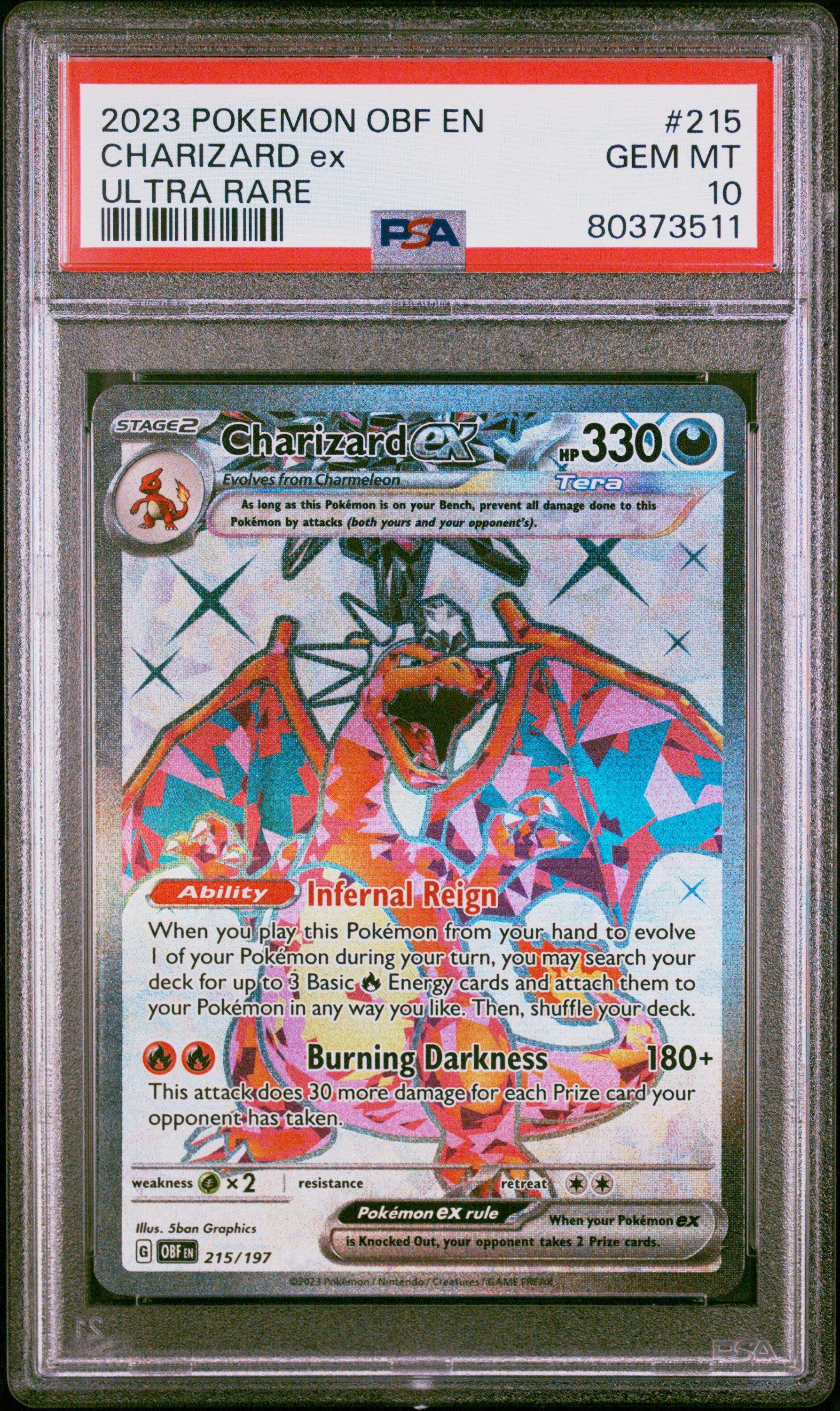 2023 Pokemon Obf En-obsidian Flames 215 Charizard Ex Ultra Rare PSA 10 ...