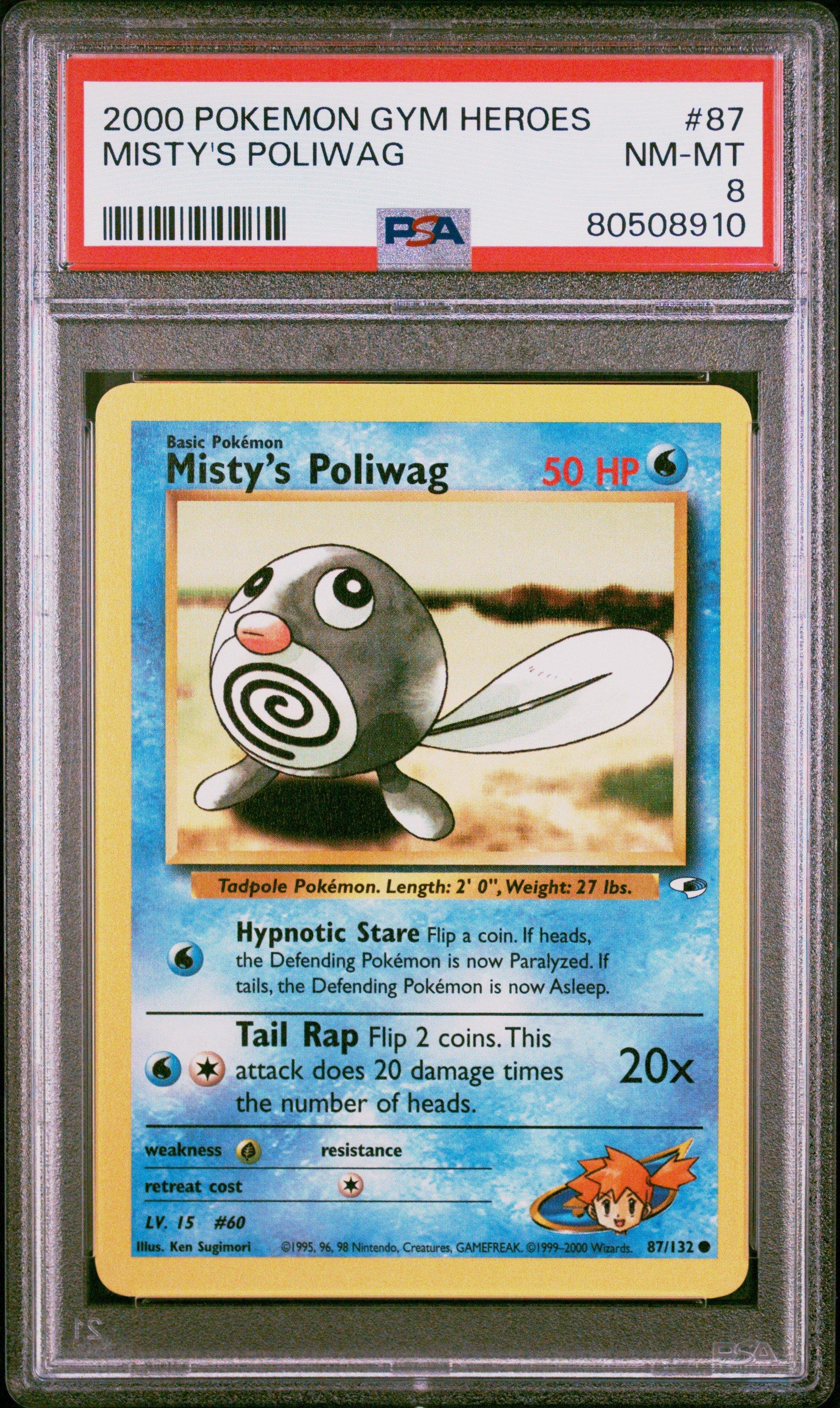 2000 Pokemon Gym Heroes 87 Misty's Poliwag PSA 8 | GameStop