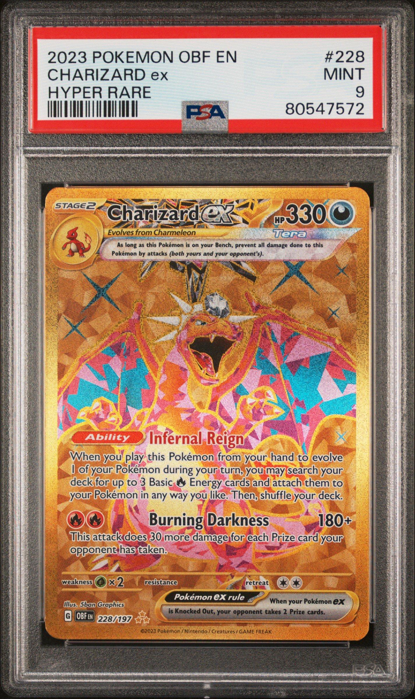2023 Pokemon Obf En-obsidian Flames 228 Charizard Ex Hyper Rare PSA 9 ...