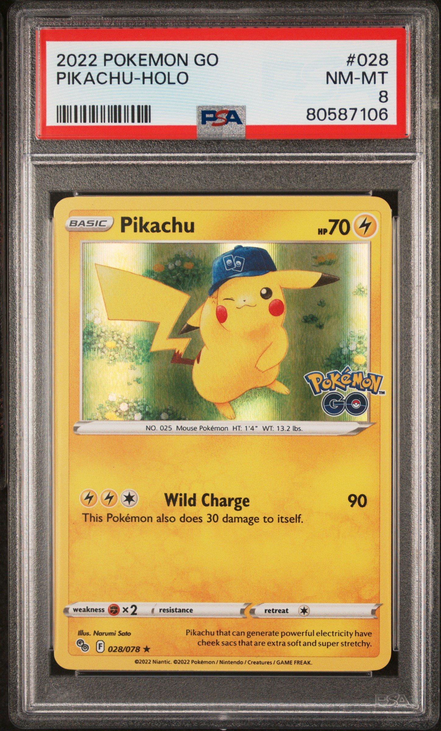 2022 Pokemon Go 028 Pikachu-holo PSA 8 | GameStop