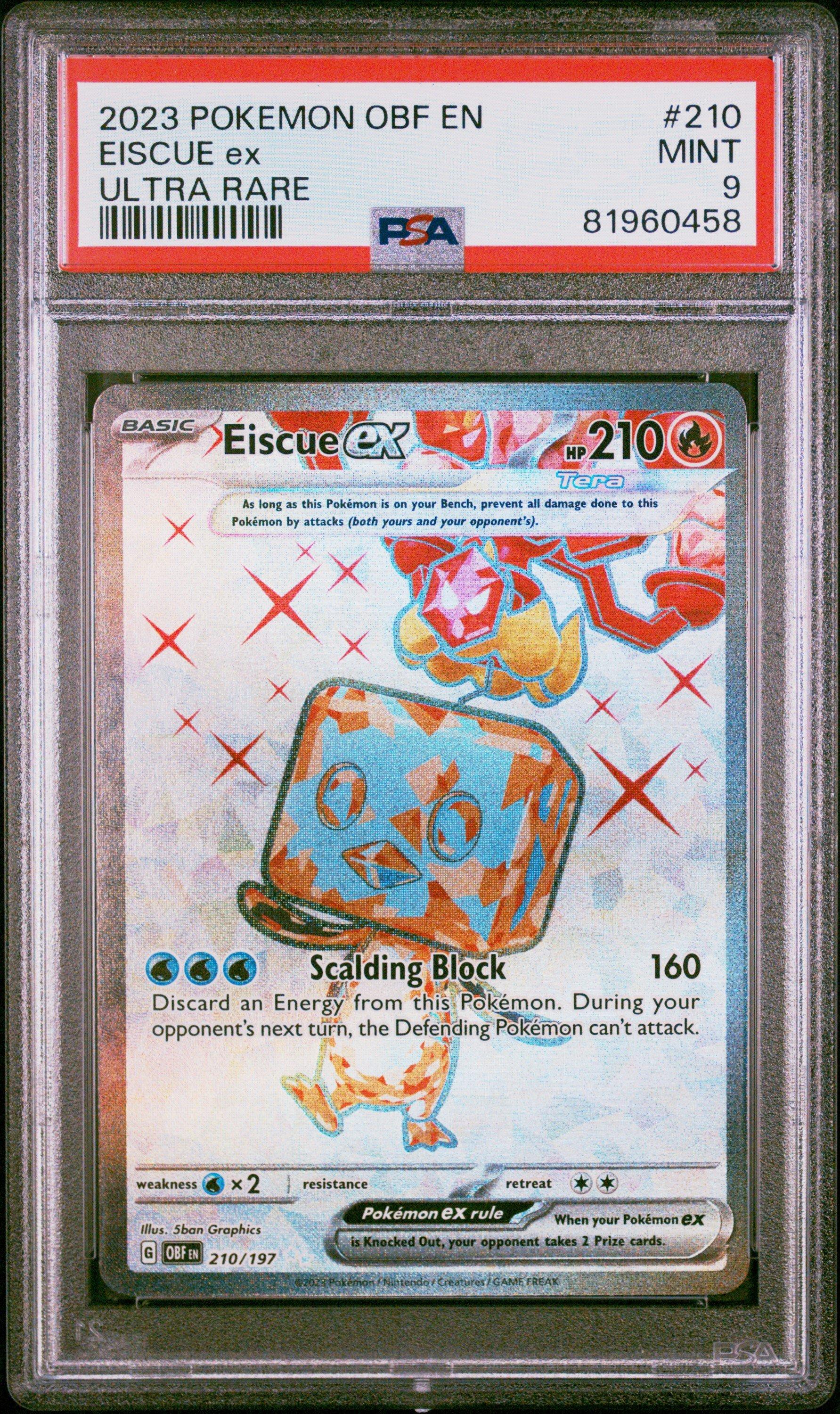 2023 Pokemon Obf En-obsidian Flames 210 Eiscue Ex Ultra Rare PSA 9 ...