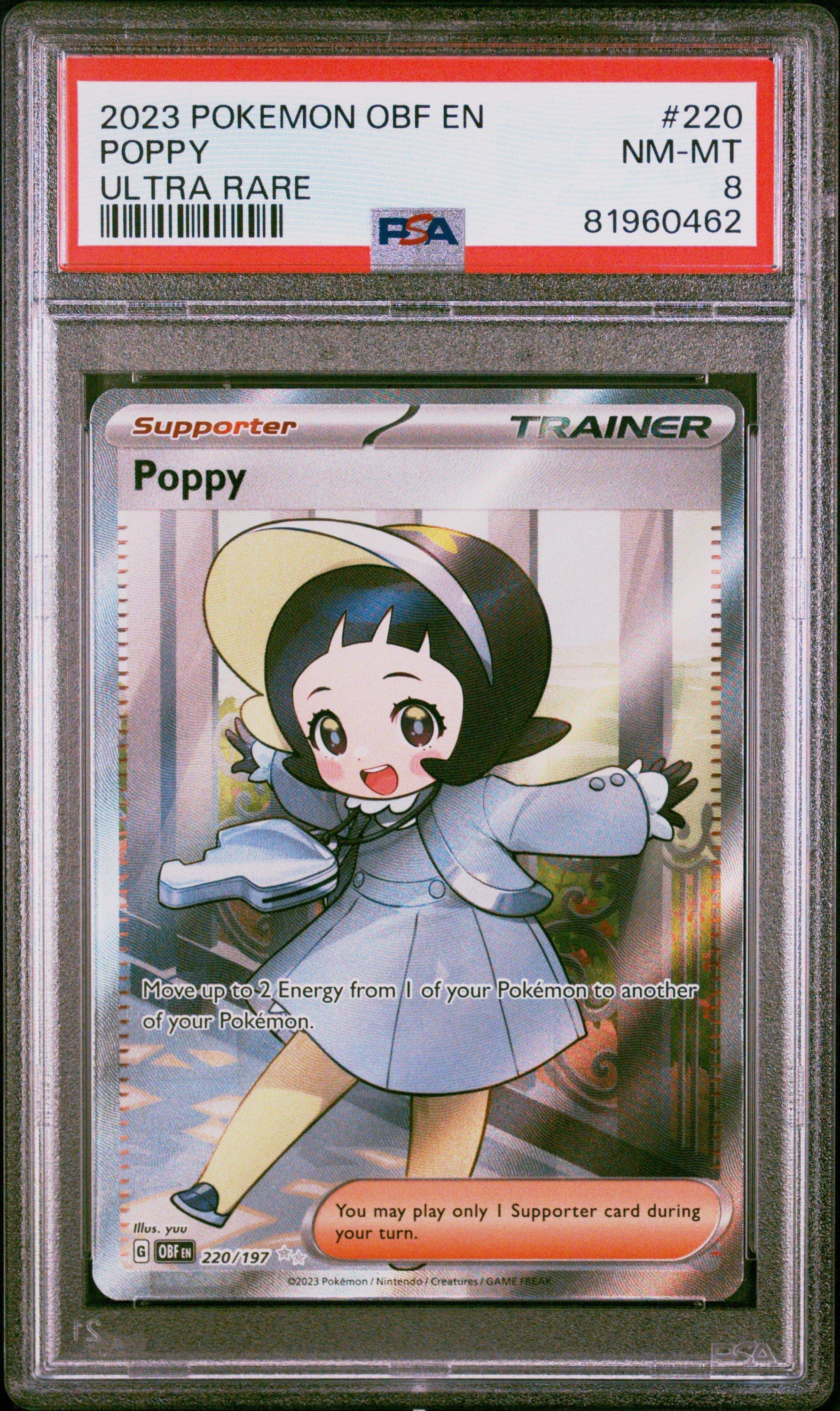 2023 Pokemon Obf En-obsidian Flames 220 Poppy Ultra Rare PSA 8 | GameStop