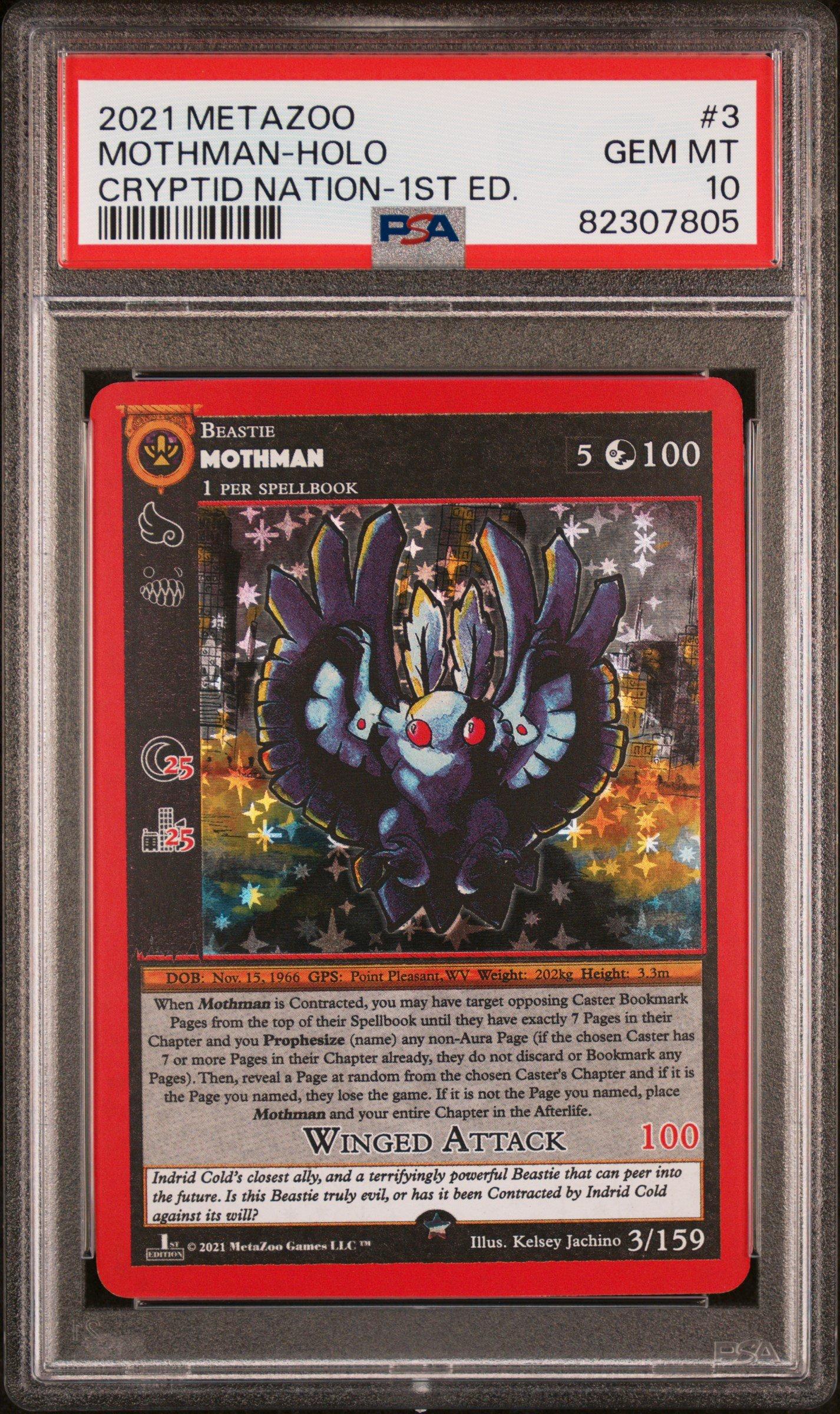 2021 Metazoo Cryptid Nation 3 Mothman-holo 1st Edition PSA 10 | GameStop