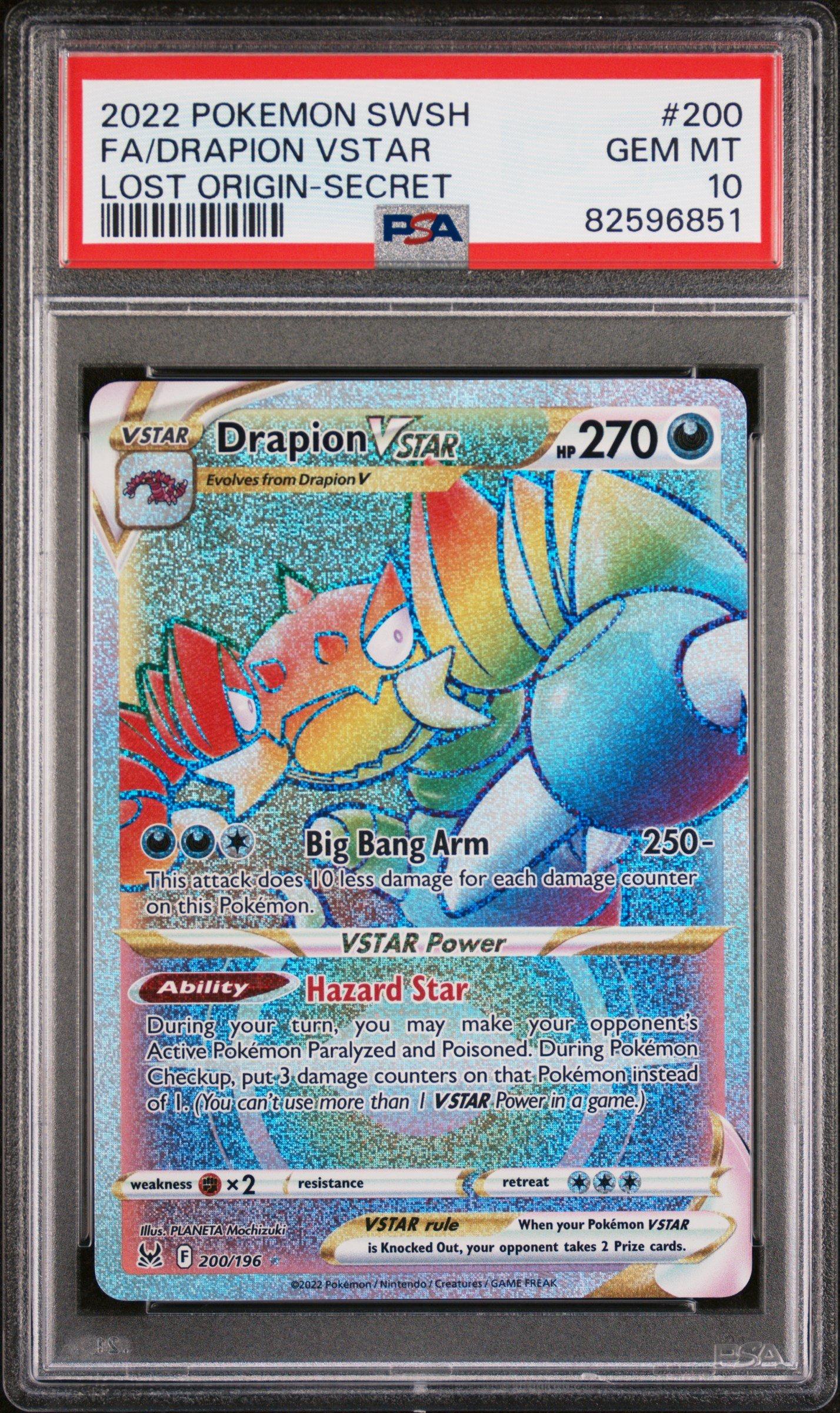 2022 Pokemon Sword & Shield Lost Origin 200 Full Art/drapion Vstar ...