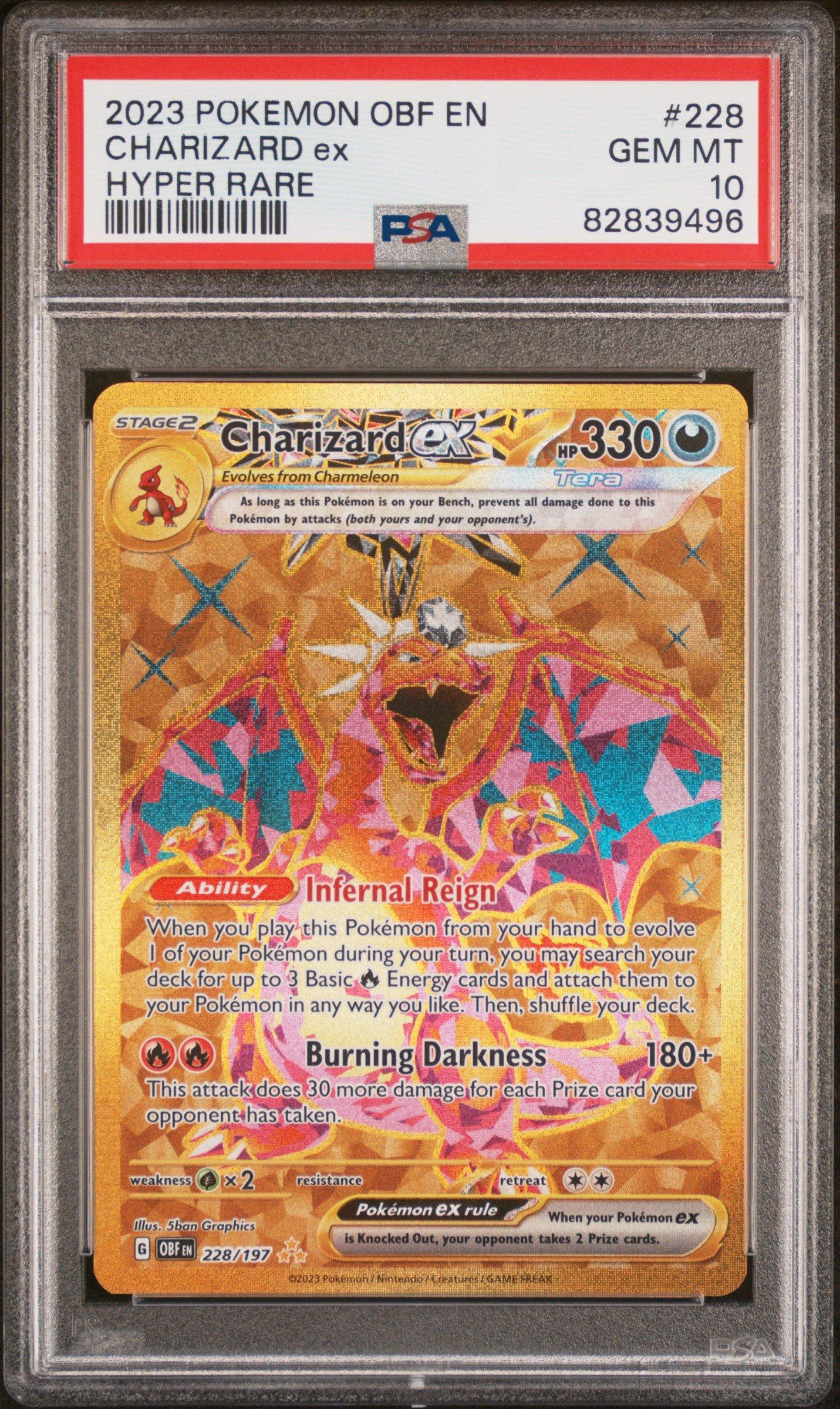 2023 Pokemon Obf En-obsidian Flames 228 Charizard Ex Hyper Rare PSA 10 ...