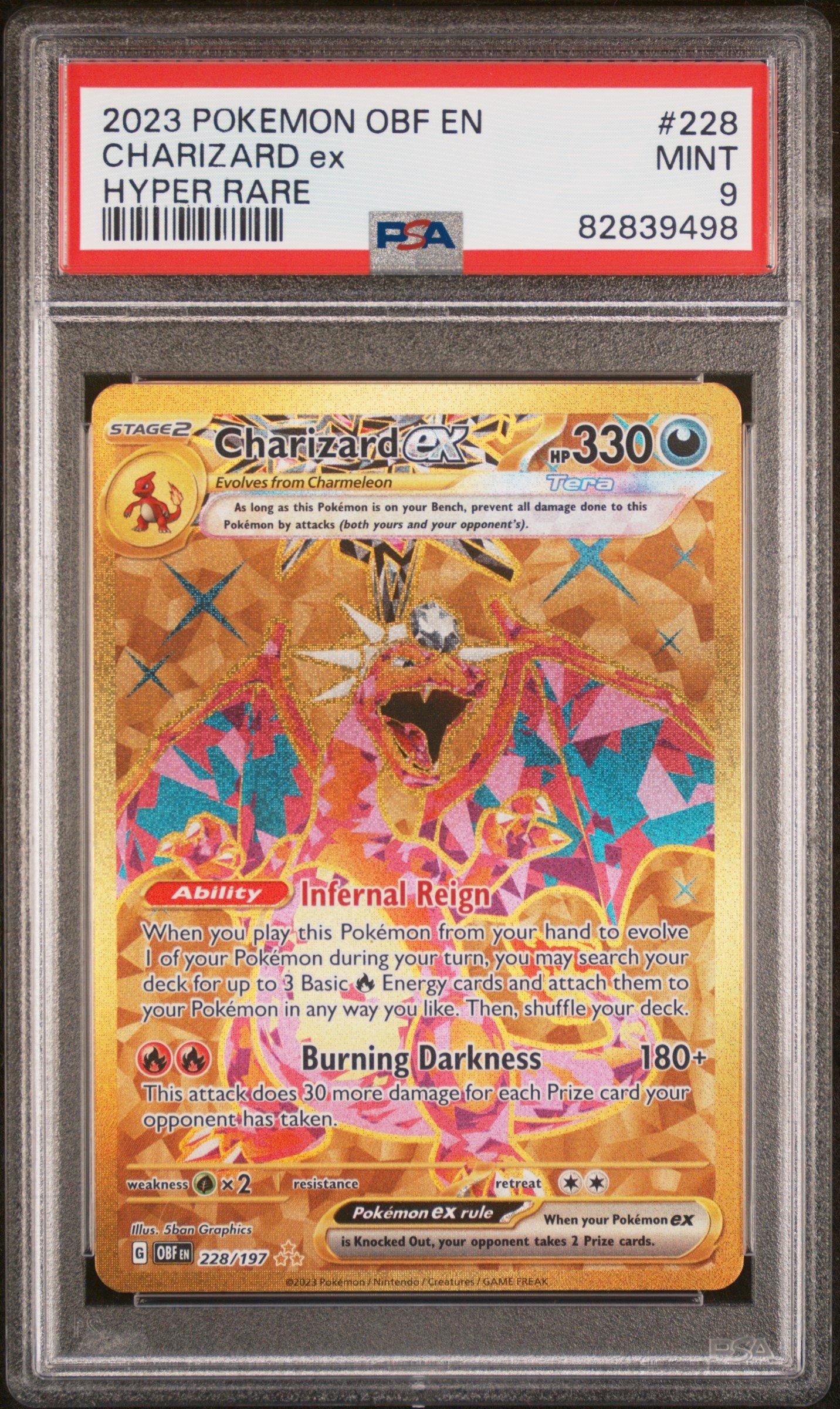 2023 Pokemon Obf En-obsidian Flames 228 Charizard Ex Hyper Rare PSA 9 ...