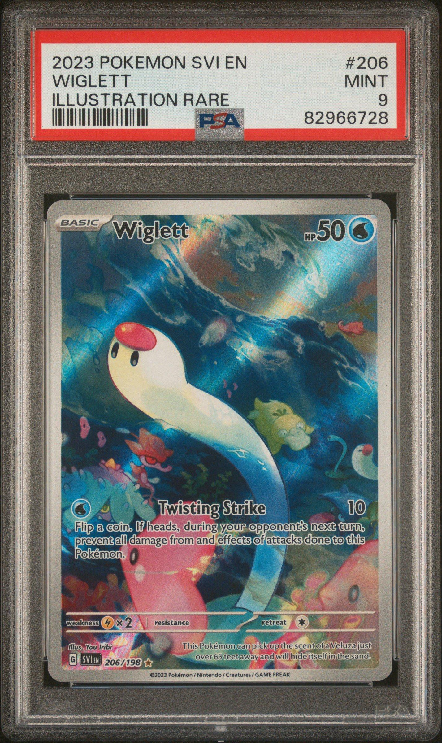 2023 Pokemon Svi En-scarlet & Violet 206 Wiglett Illustration Rare PSA ...