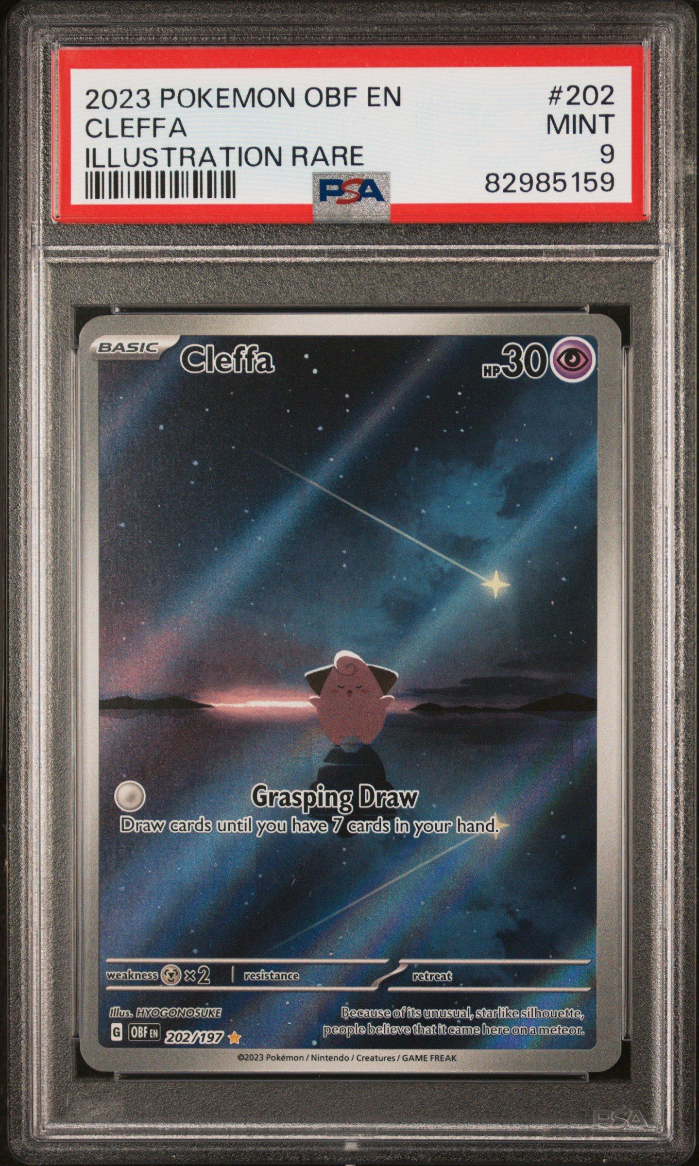 2023 Pokemon Obf En-obsidian Flames 202 Cleffa Illustration Rare PSA 9 ...
