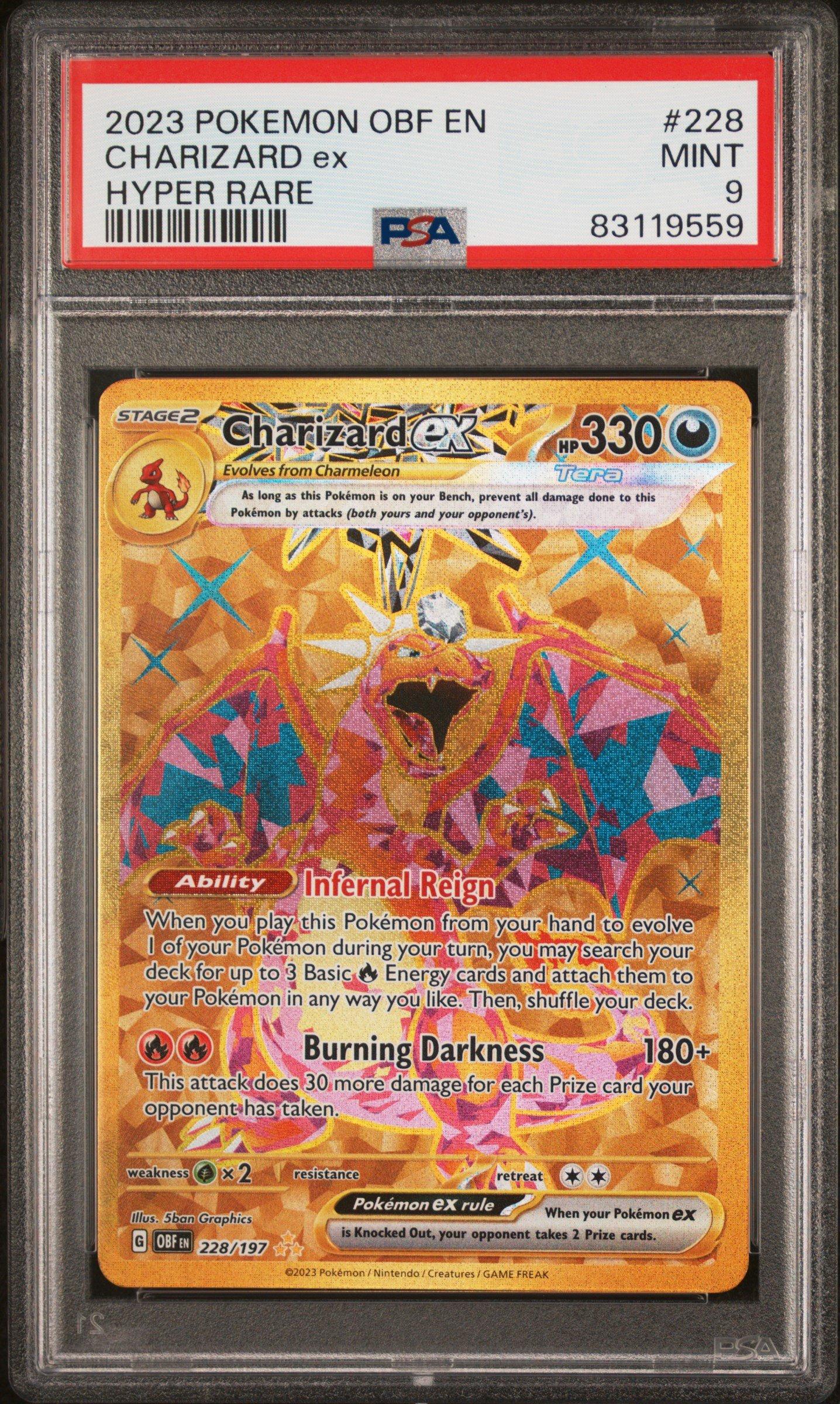 2023 Pokemon Obf En-obsidian Flames 228 Charizard Ex Hyper Rare PSA 9 ...