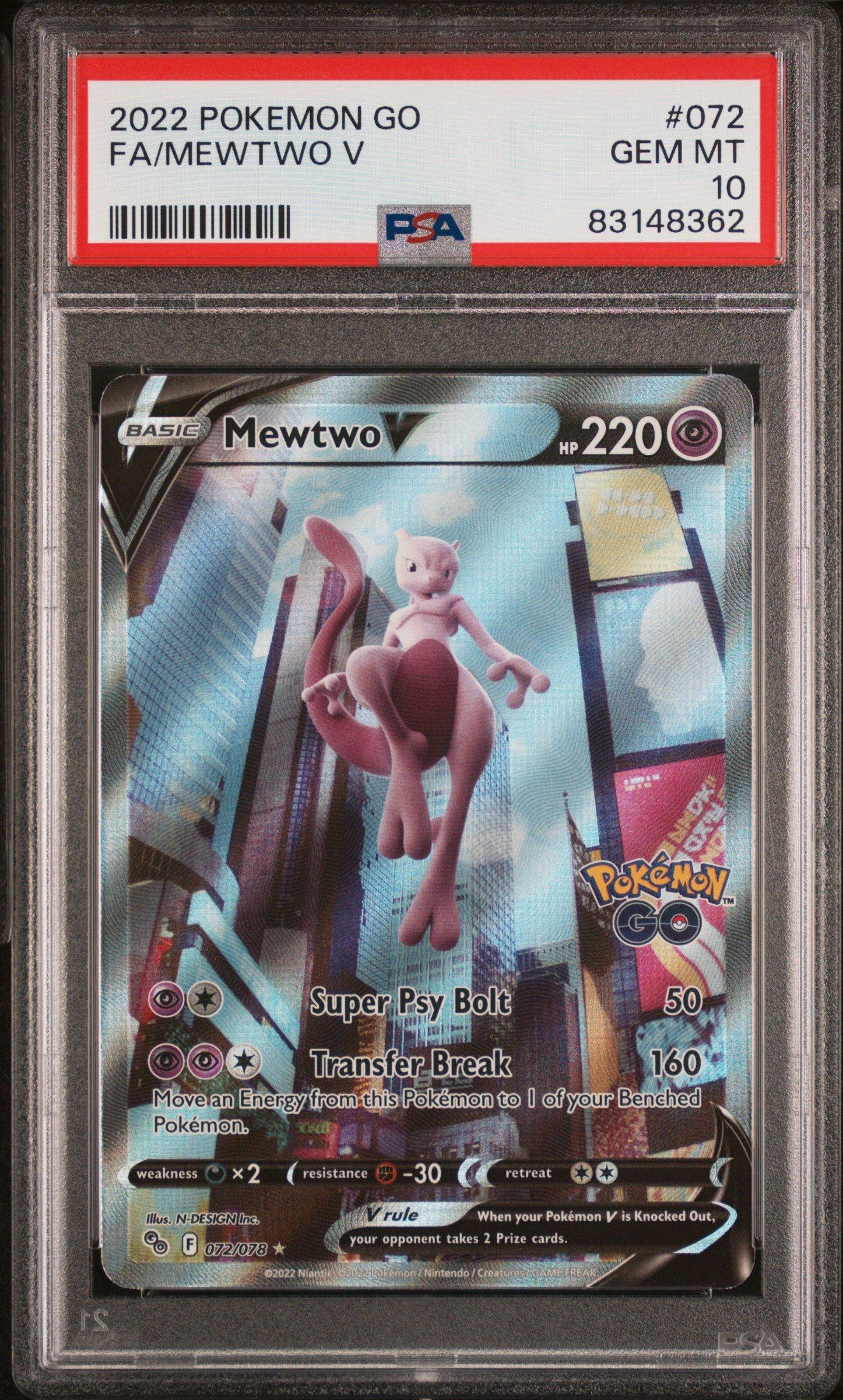 2022 Pokemon Go 072 Full Art/mewtwo V PSA 10 | GameStop