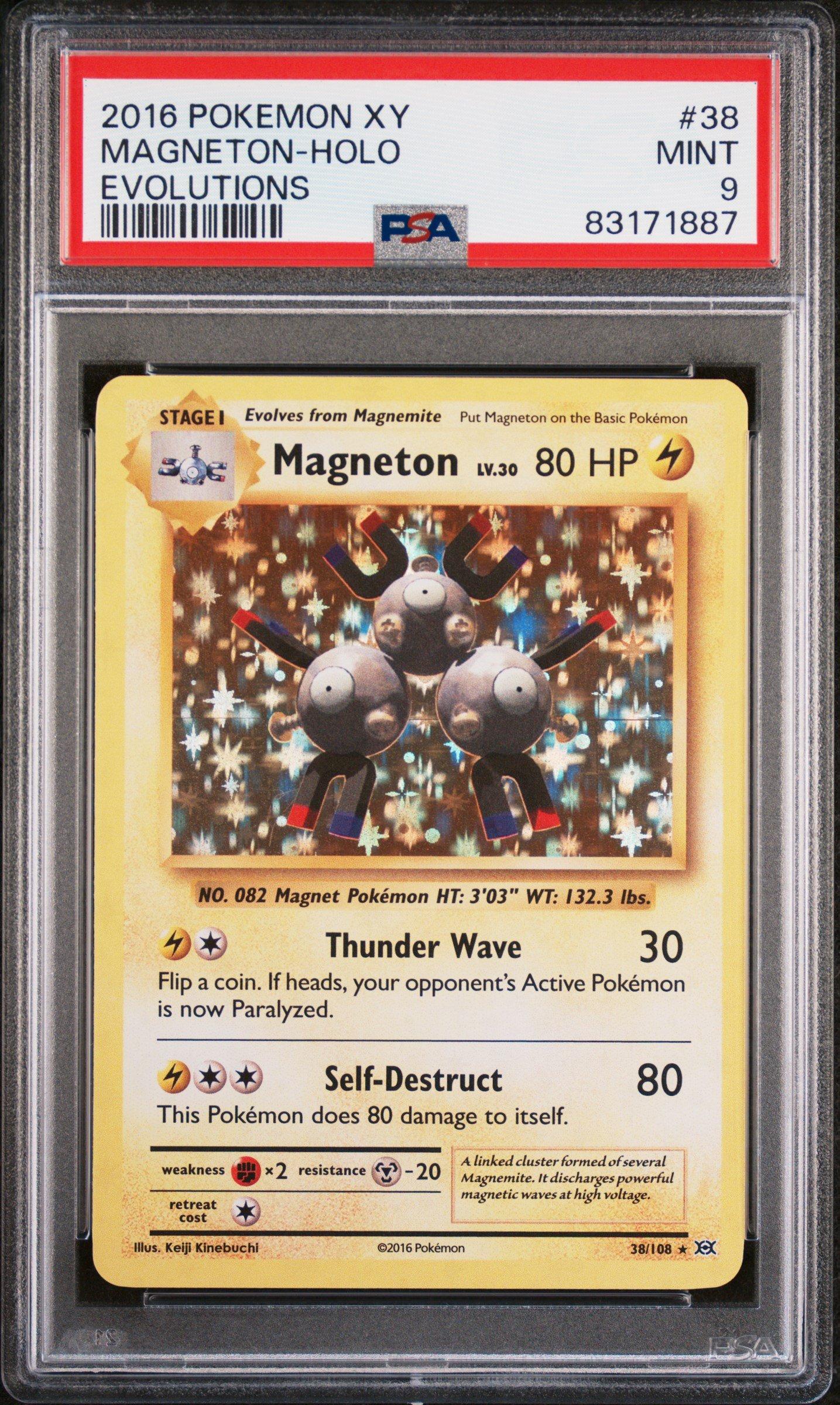 2016 Pokemon Xy Evolutions 38 Magneton-holo PSA 9 | GameStop
