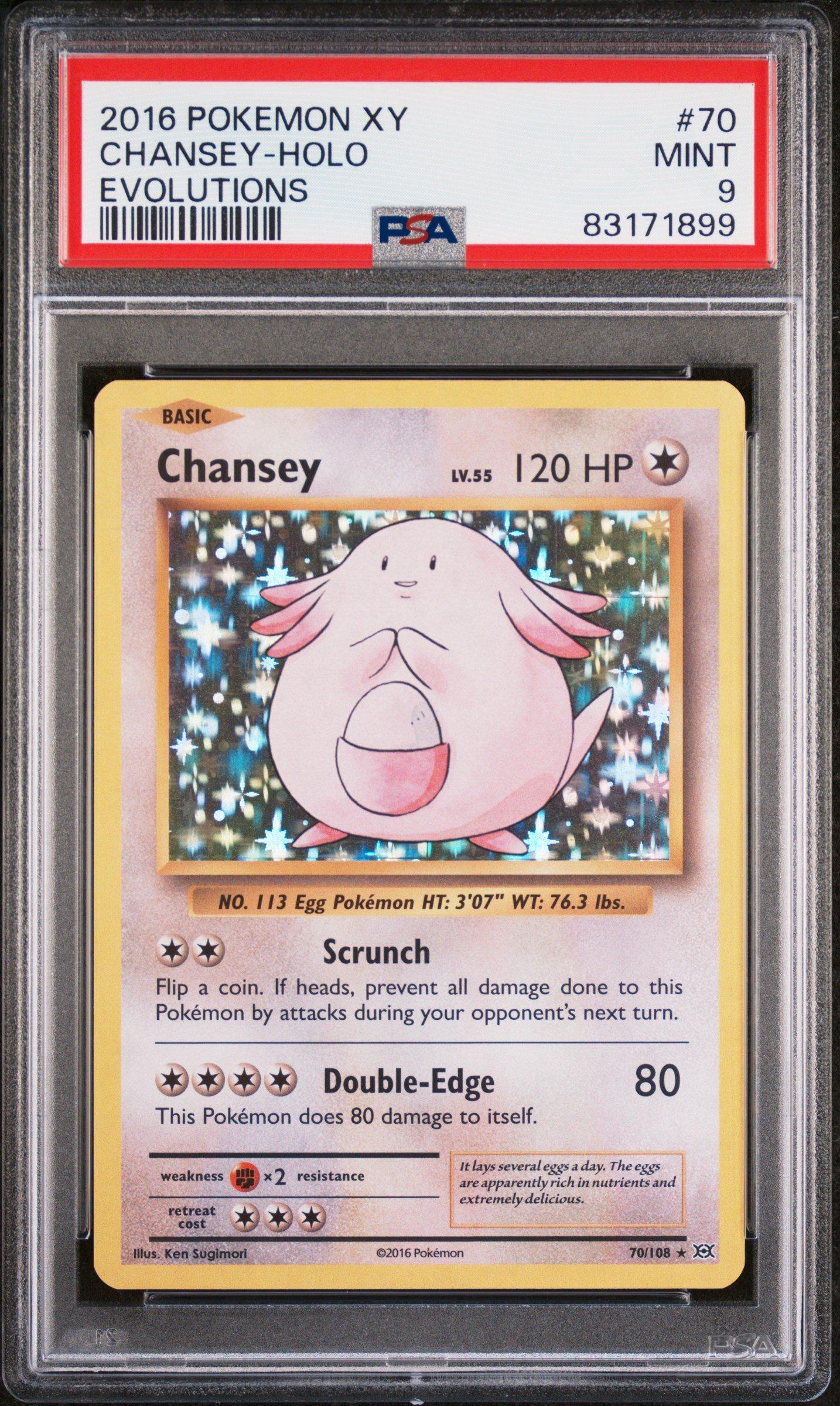 2016 Pokemon Xy Evolutions 70 Chansey-holo PSA 9 | GameStop