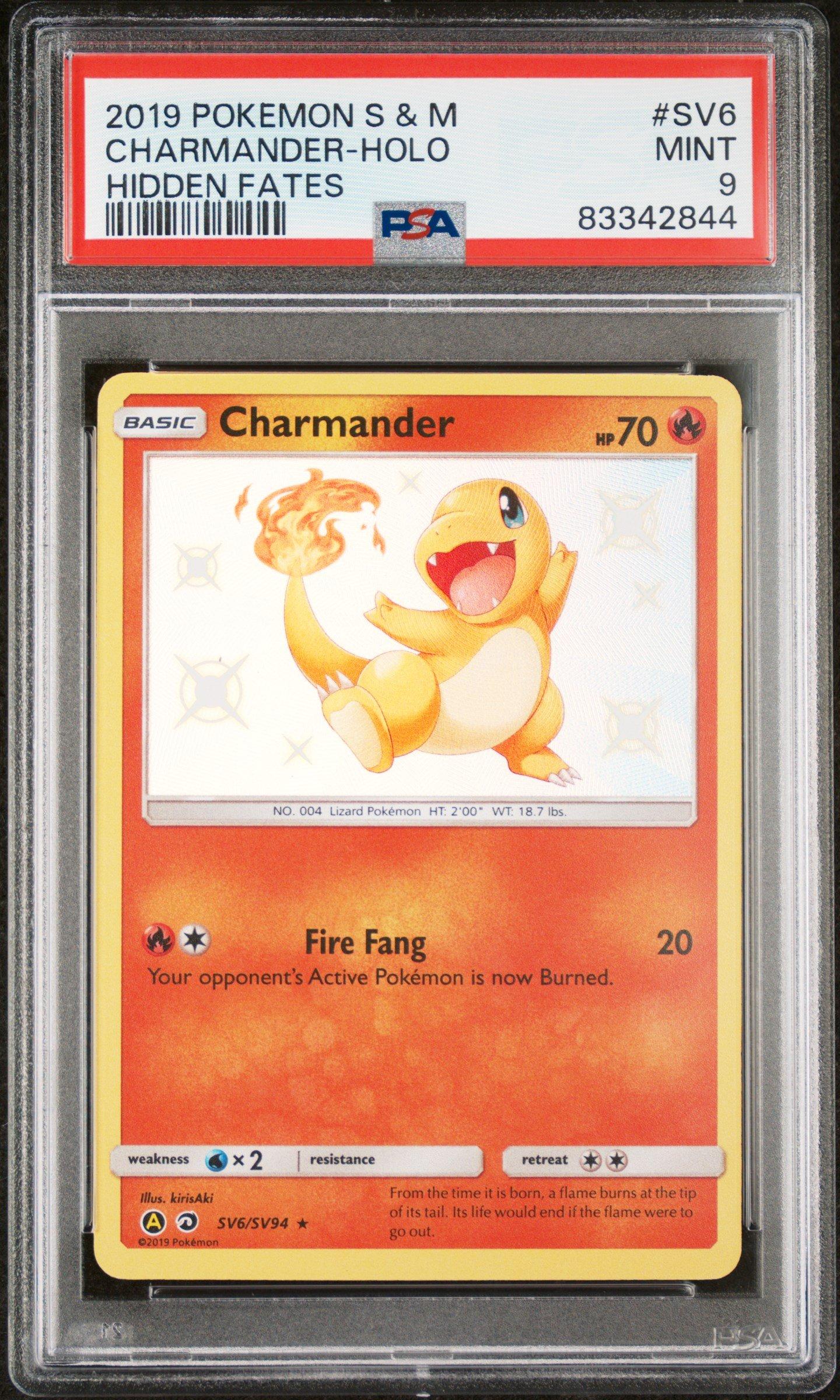 2019 Pokemon Sun & Moon Hidden Fates Sv6 Charmander PSA 9 | GameStop