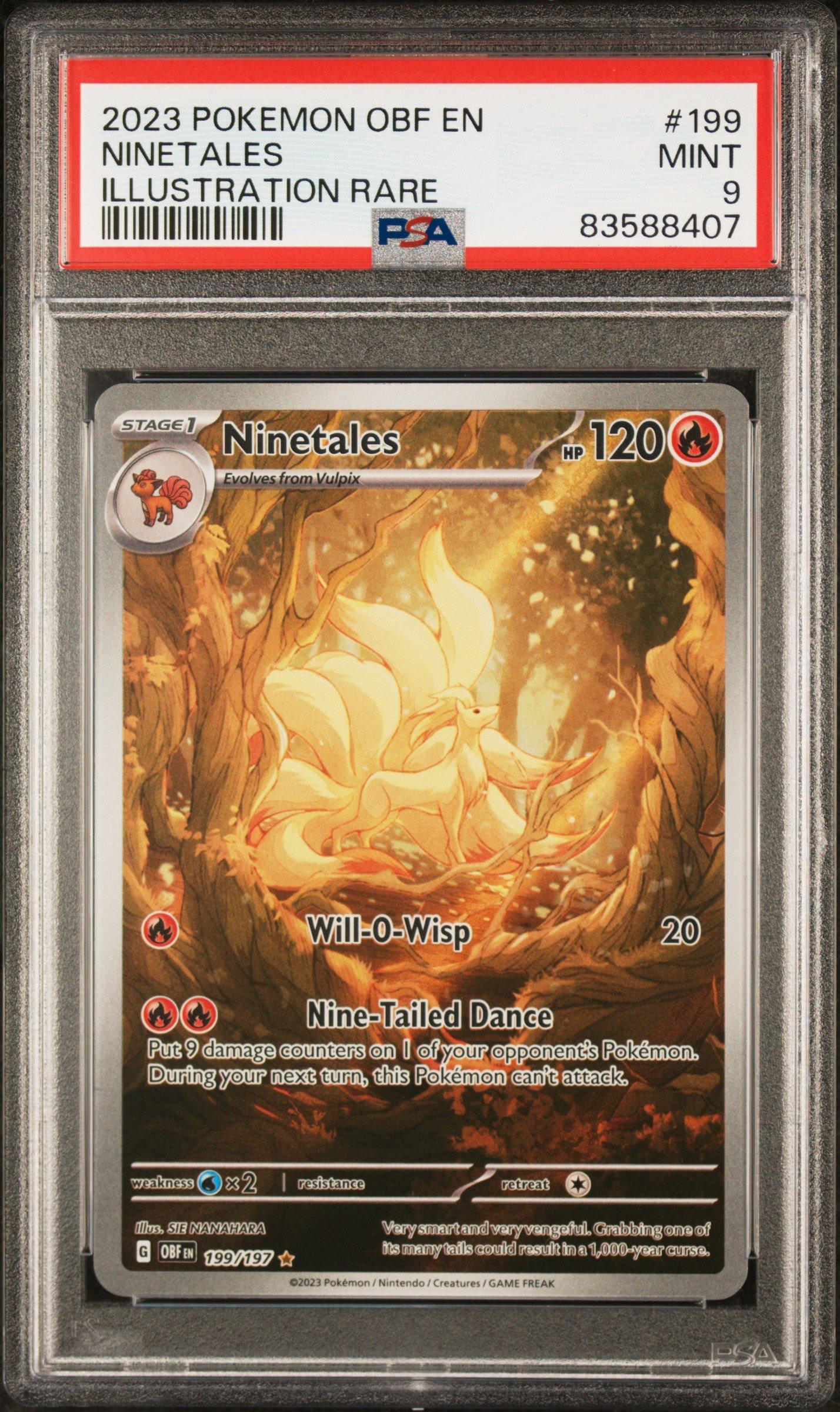 2023 Pokemon Obf En-obsidian Flames 199 Ninetales Illustration Rare PSA ...