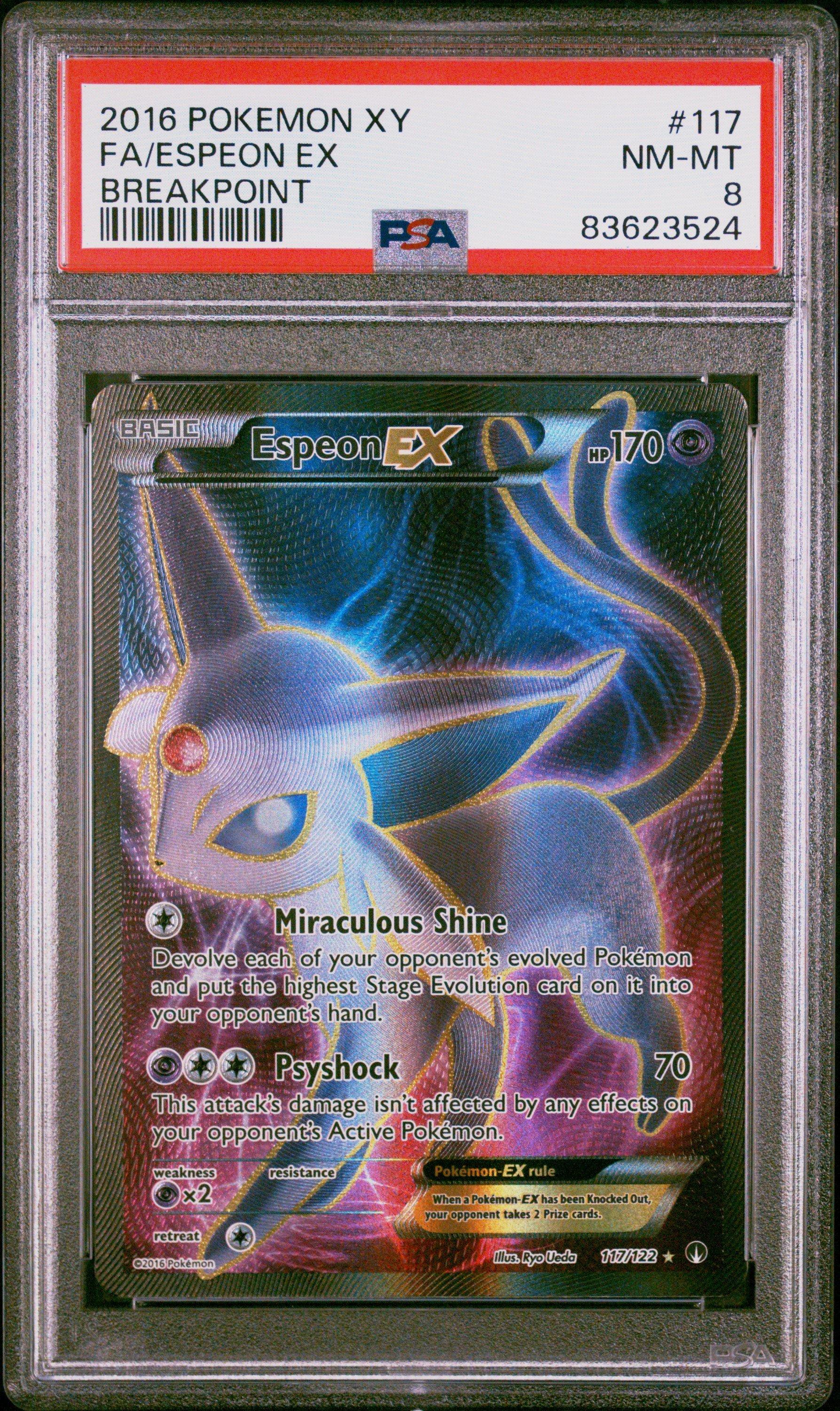 2016 Pokemon Xy Breakpoint 117 Full Art/espeon Ex PSA 8 | GameStop