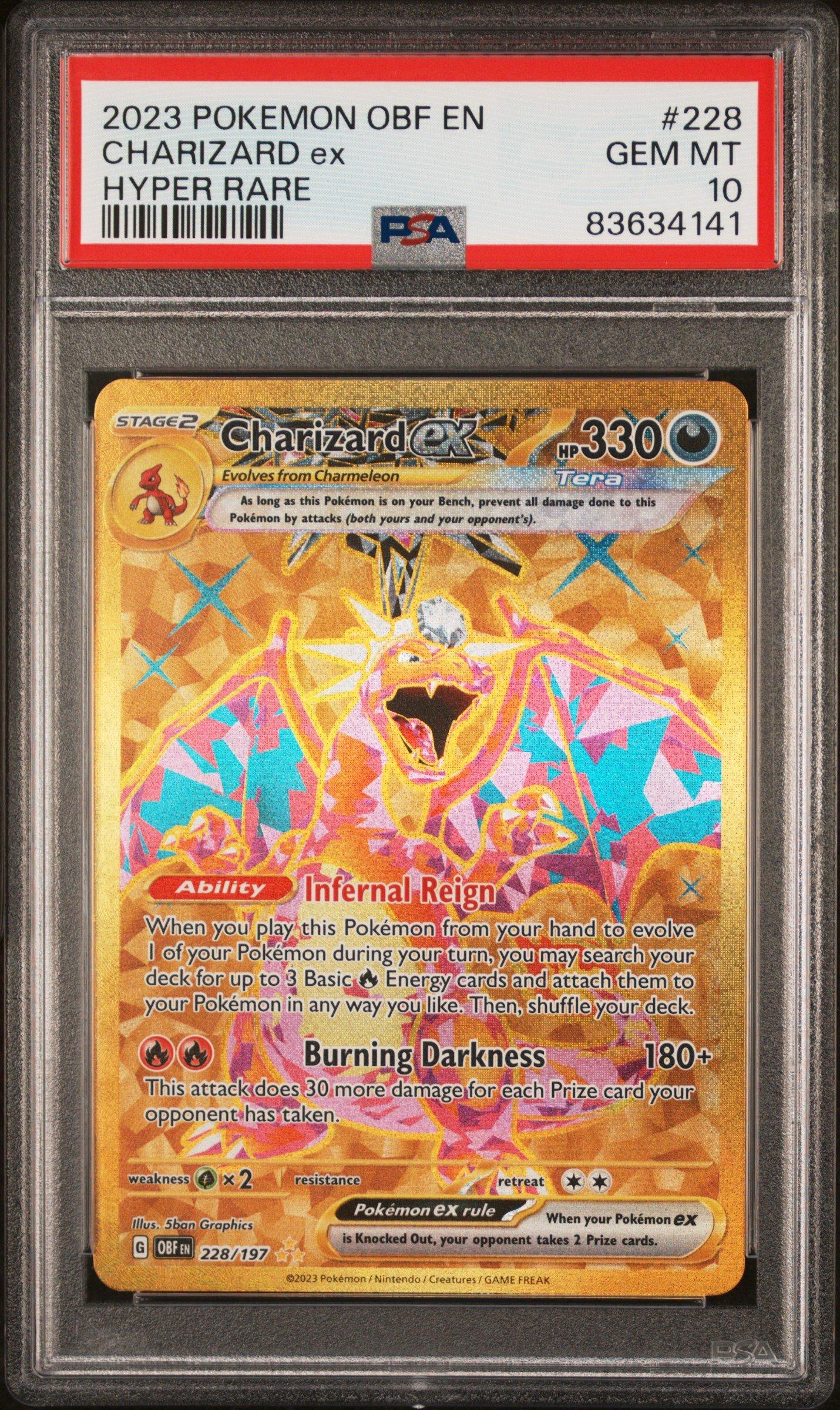 2023 Pokemon Obf En-obsidian Flames 228 Charizard Ex Hyper Rare PSA 10 ...