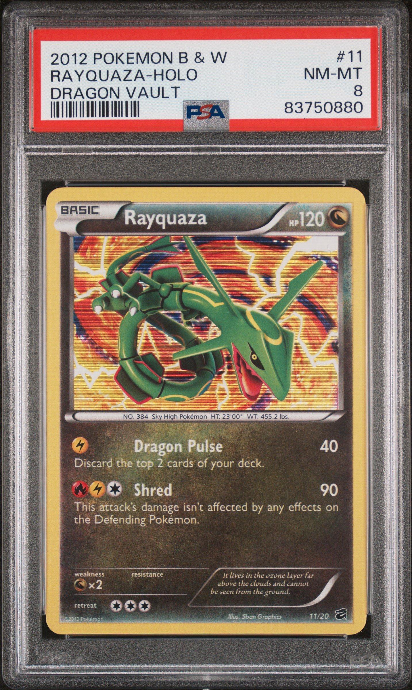 2012 Pokemon Black & White Dragon Vault 11 Rayquaza PSA 8 | GameStop