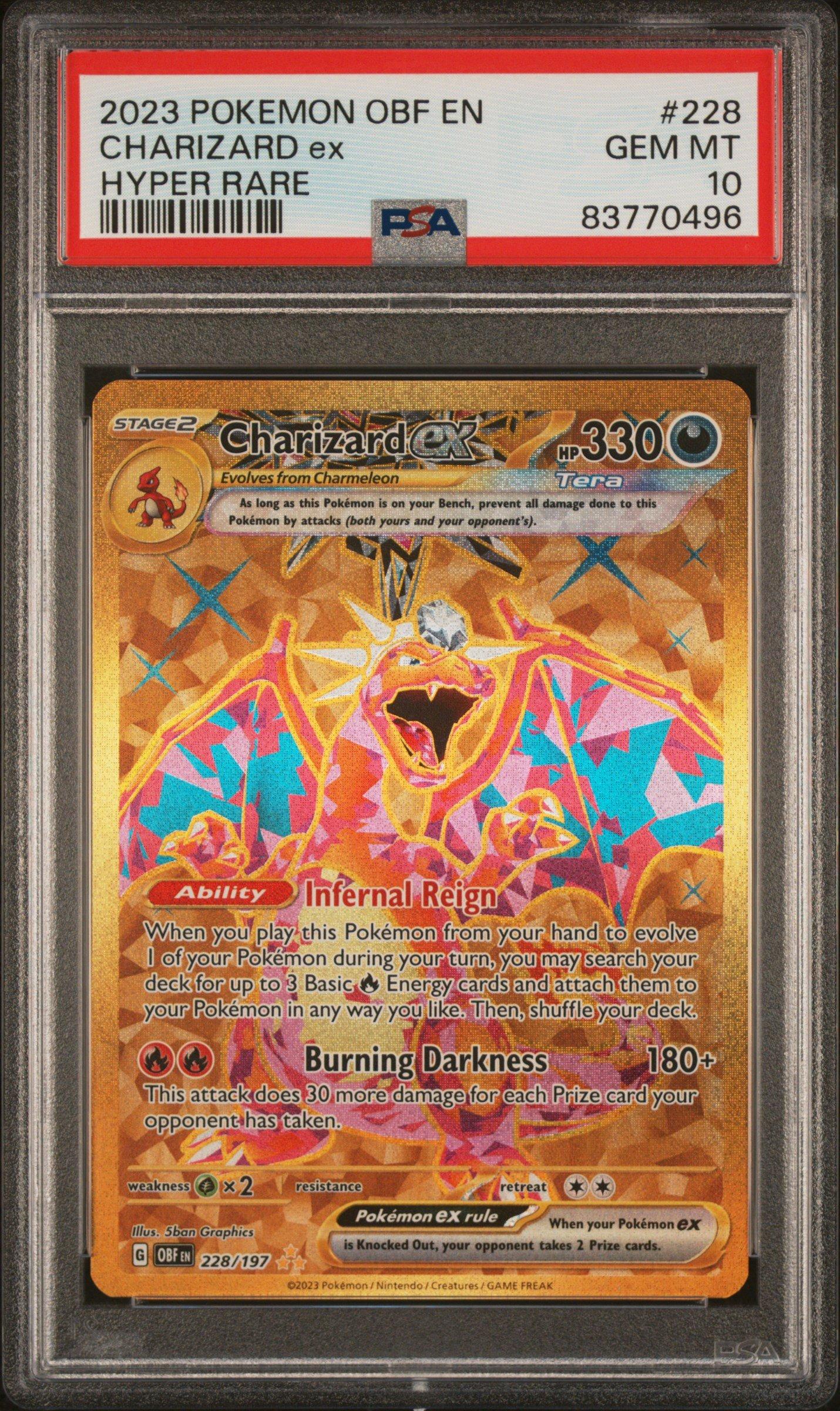 2023 Pokemon Obf En-obsidian Flames 228 Charizard Ex Hyper Rare PSA 10 ...