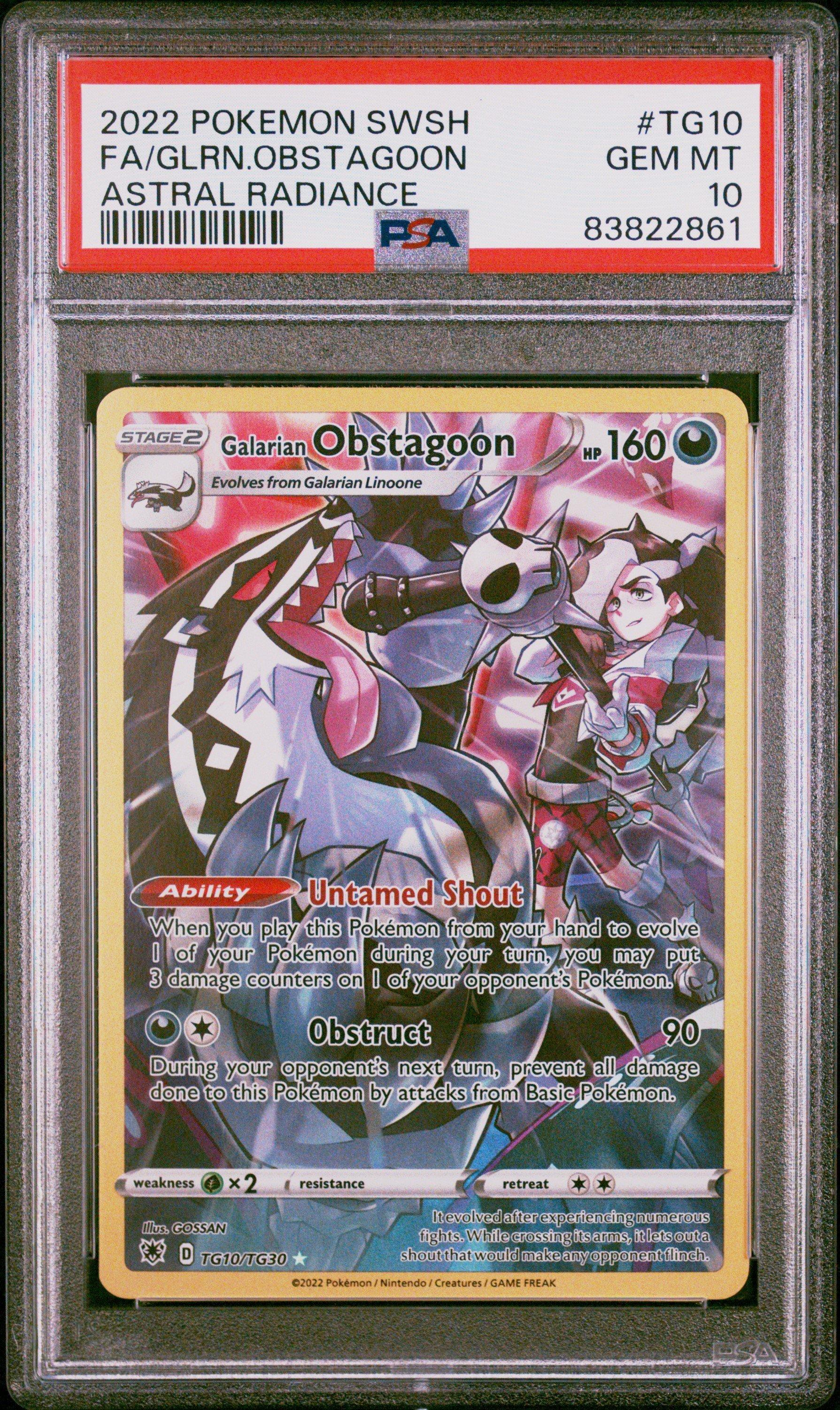 2022 Pokemon Sword & Shield Astral Radiance Tg10 Full Art/galarian ...