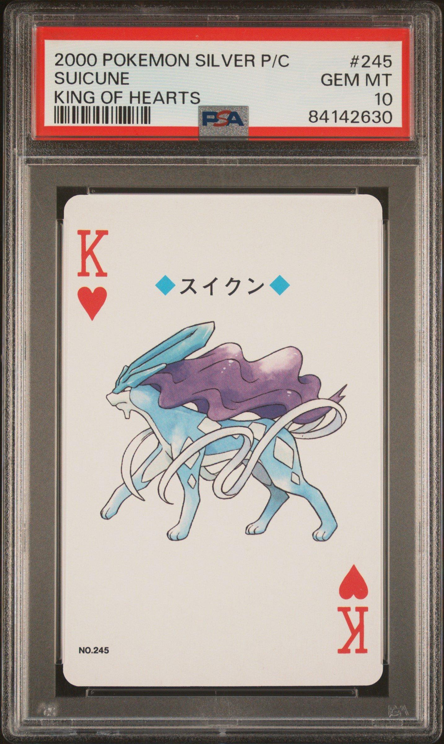 2000 Pokemon Silver Version Playing Cards 245 Suicune King Of Hearts ...