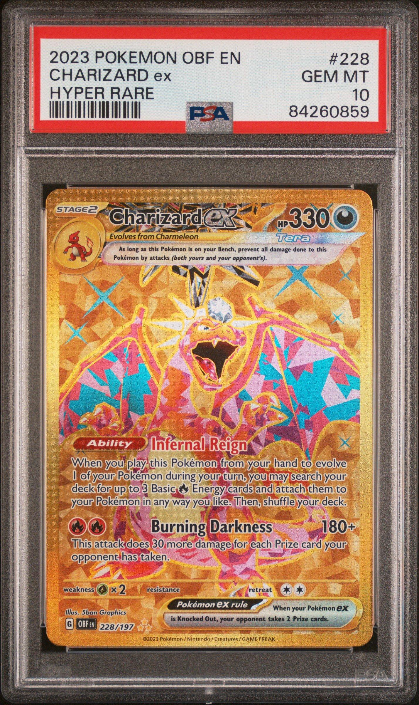 2023 Pokemon Obf En-obsidian Flames 228 Charizard Ex PSA 10 | GameStop