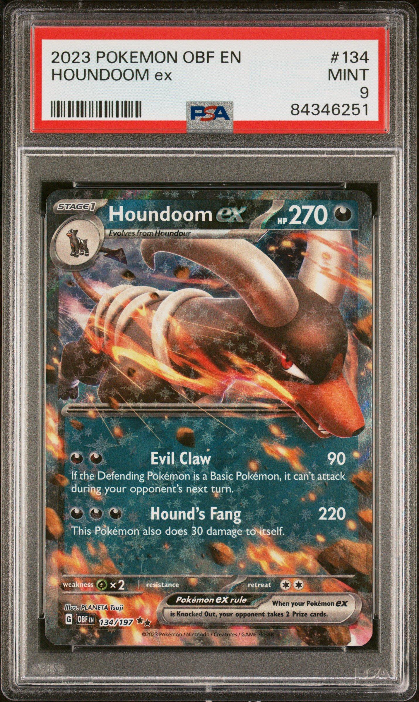 2023 Pokemon Obf En-obsidian Flames 134 Houndoom Ex PSA 9 | GameStop