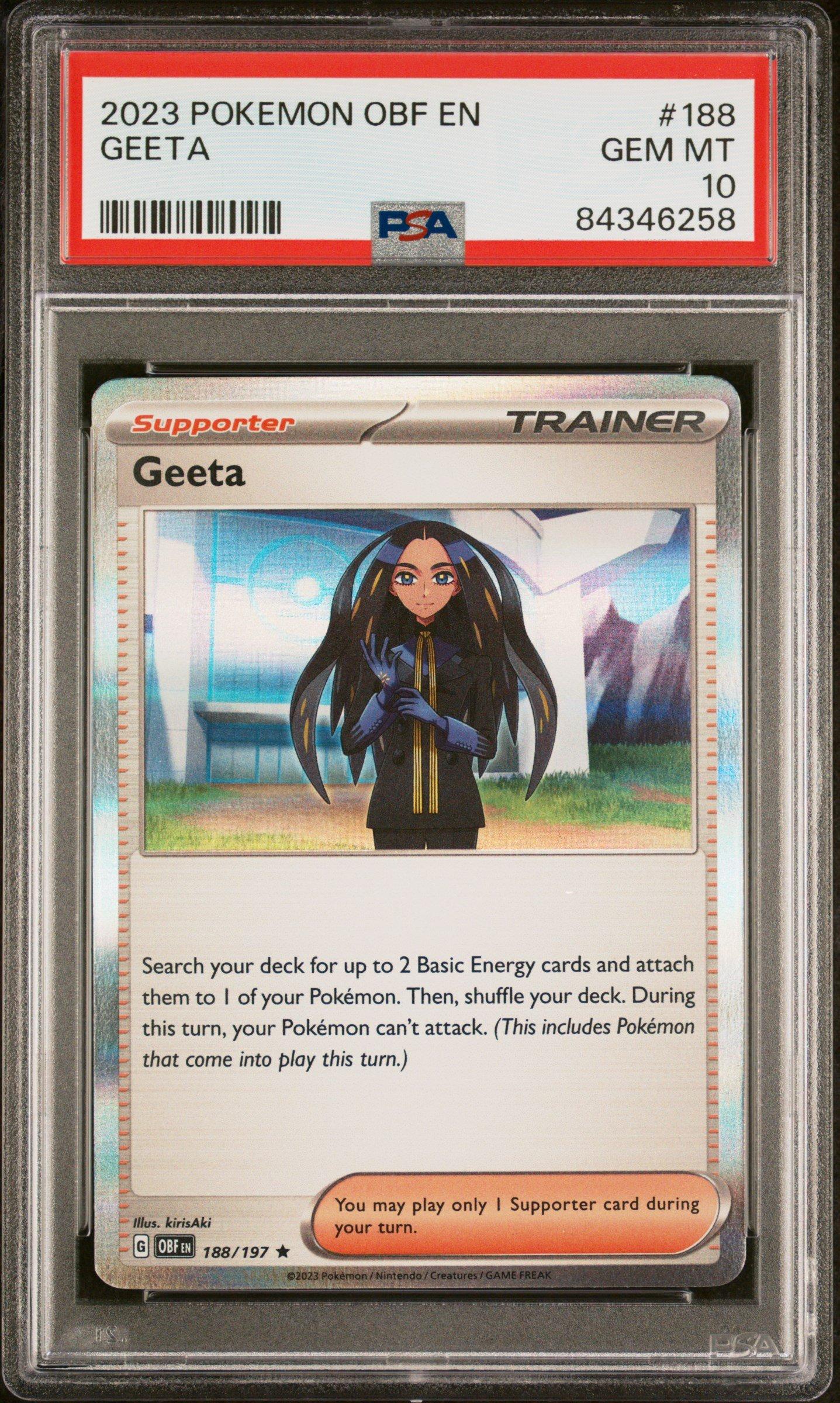 2023 Pokemon Obf En-obsidian Flames 188 Geeta PSA 10 | GameStop