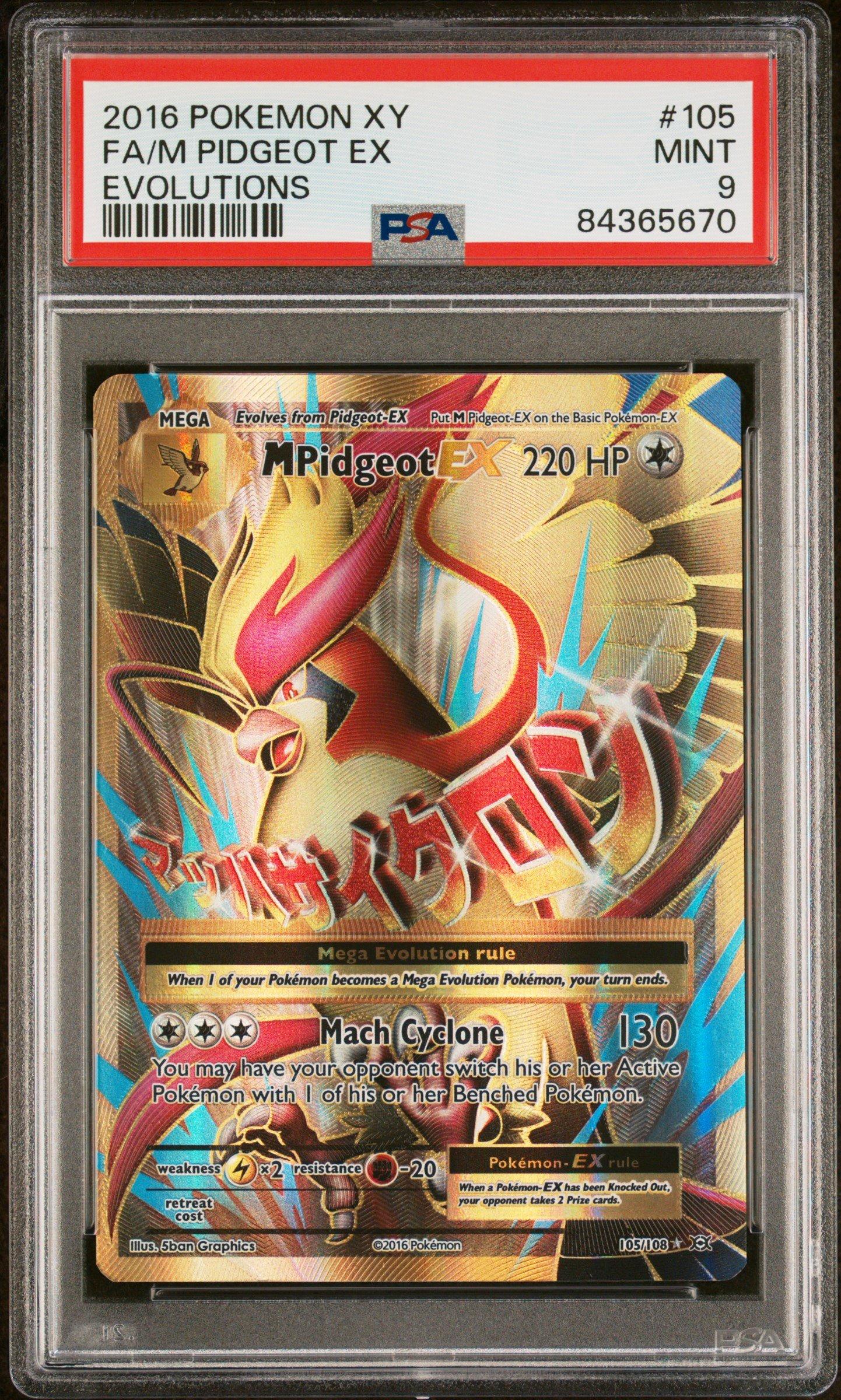 2016 Pokemon Xy Evolutions 105 Full Art/m Pidgeot Ex PSA 9 | GameStop