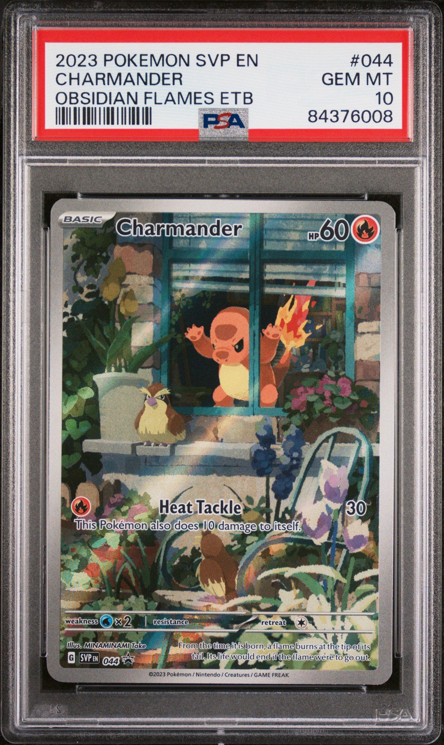 2023 Pokemon Svp En-sv Black Star Promo 044 Charmander Obsidian Flames Elite Trainer Box PSA 10 ...