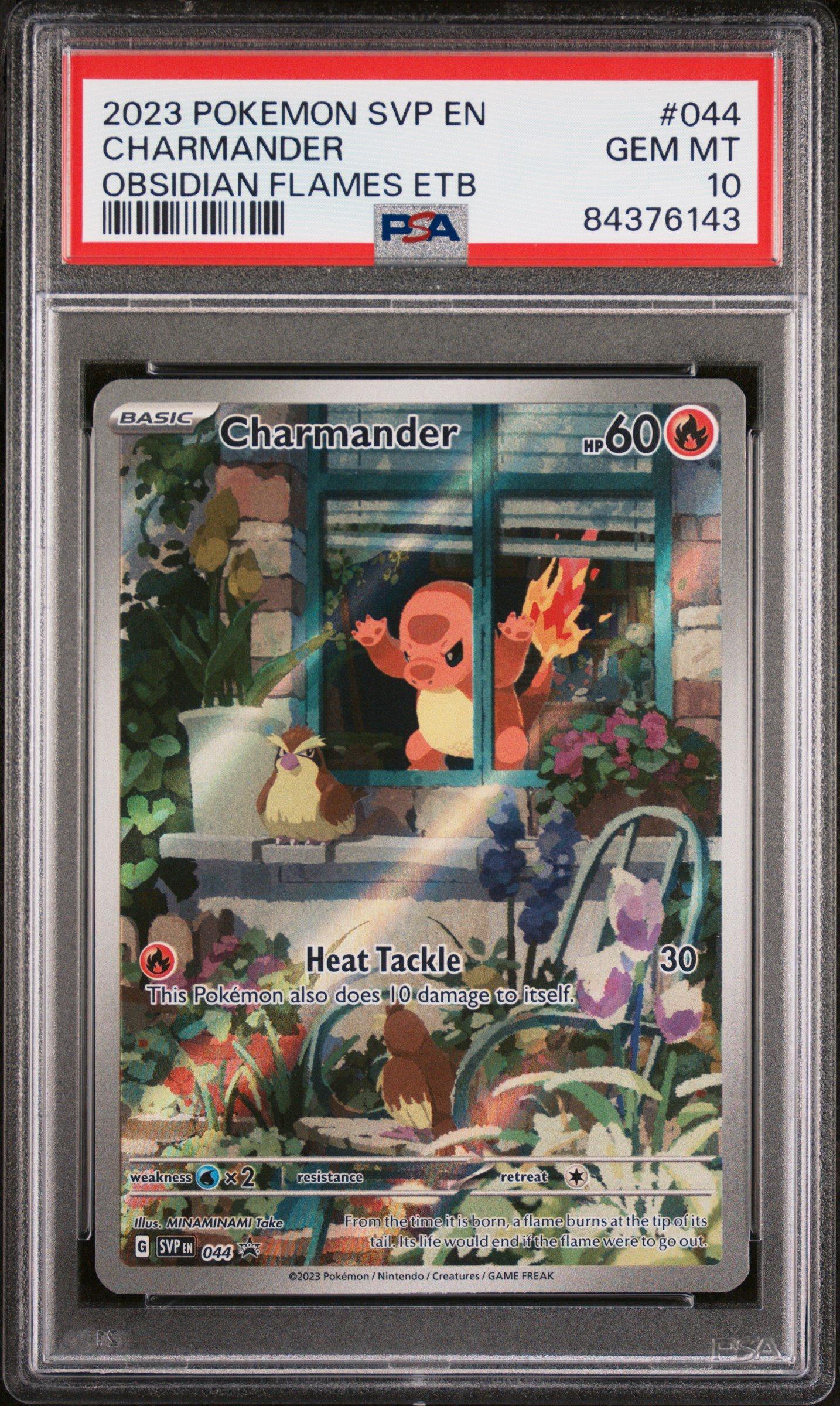 2023 Pokemon Svp En-sv Black Star Promo 044 Charmander Obsidian Flames Elite Trainer Box PSA 10 ...