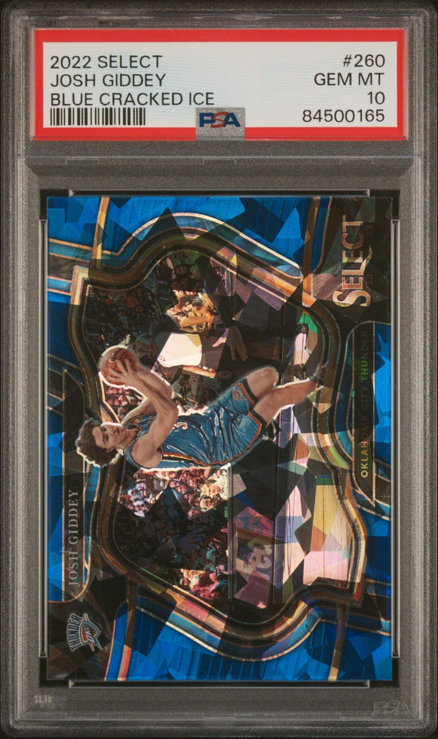 2022 Panini Select 260 Josh Giddey Blue Cracked Ice PSA 10 | GameStop