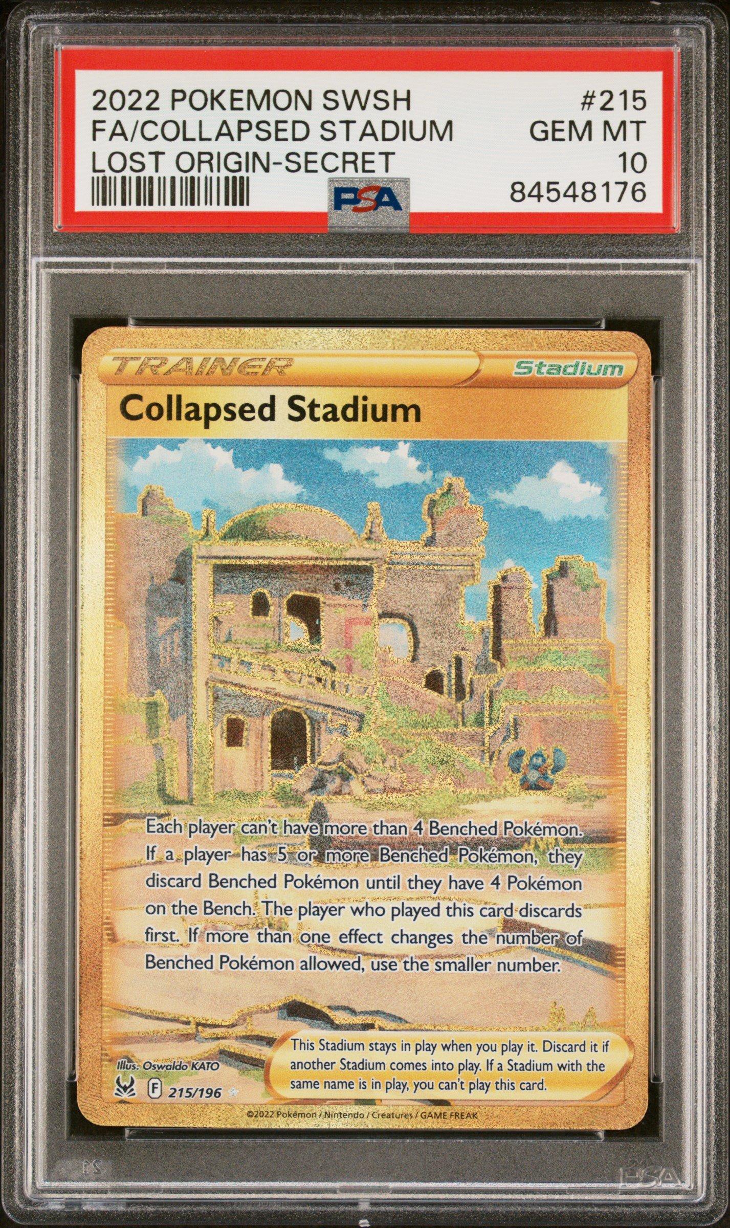 2022 Pokemon Sword & Shield Lost Origin 215 Full Art/collapsed Stadium ...