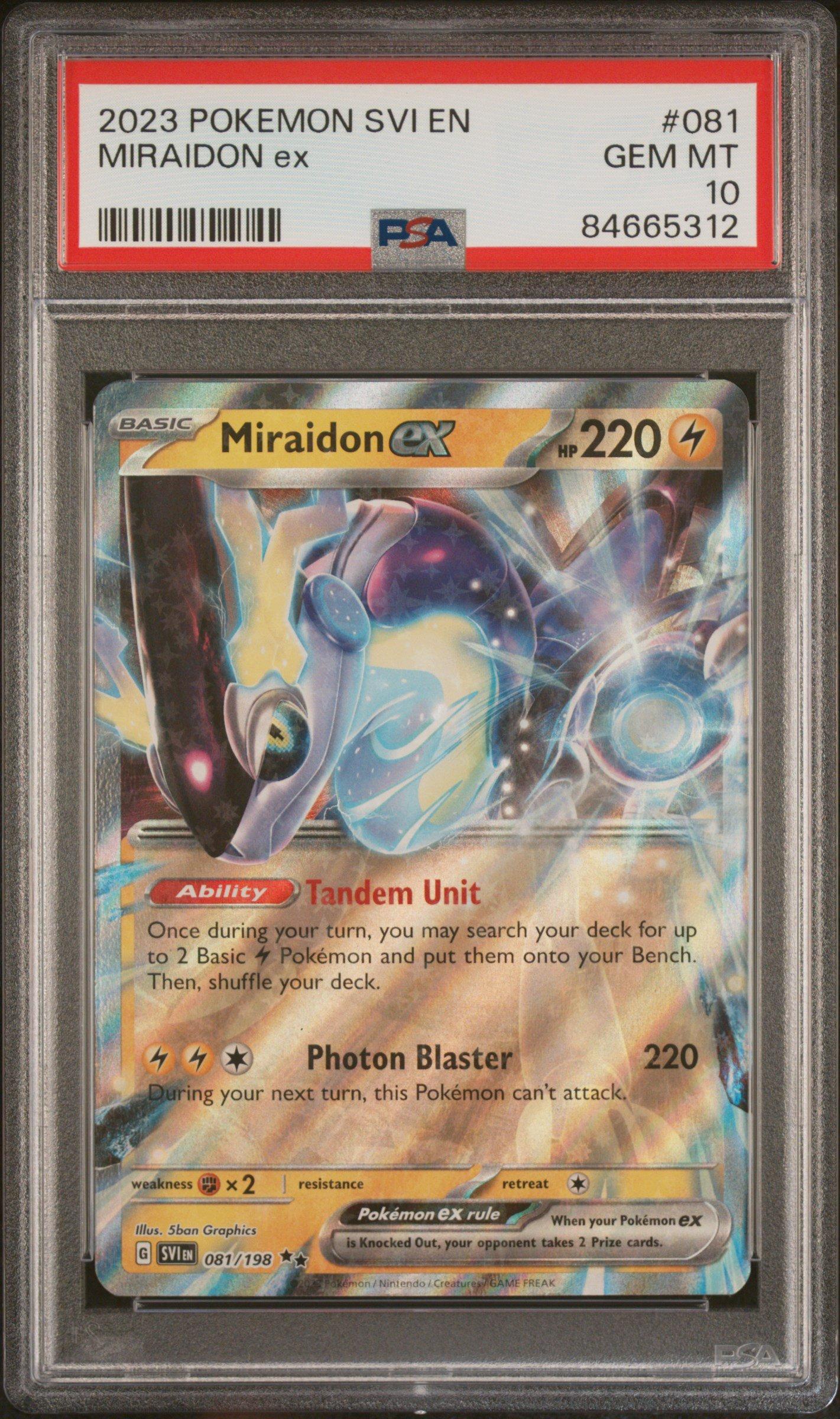 2023 Pokemon Svi En-scarlet & Violet 081 Miraidon Ex PSA 10 | GameStop