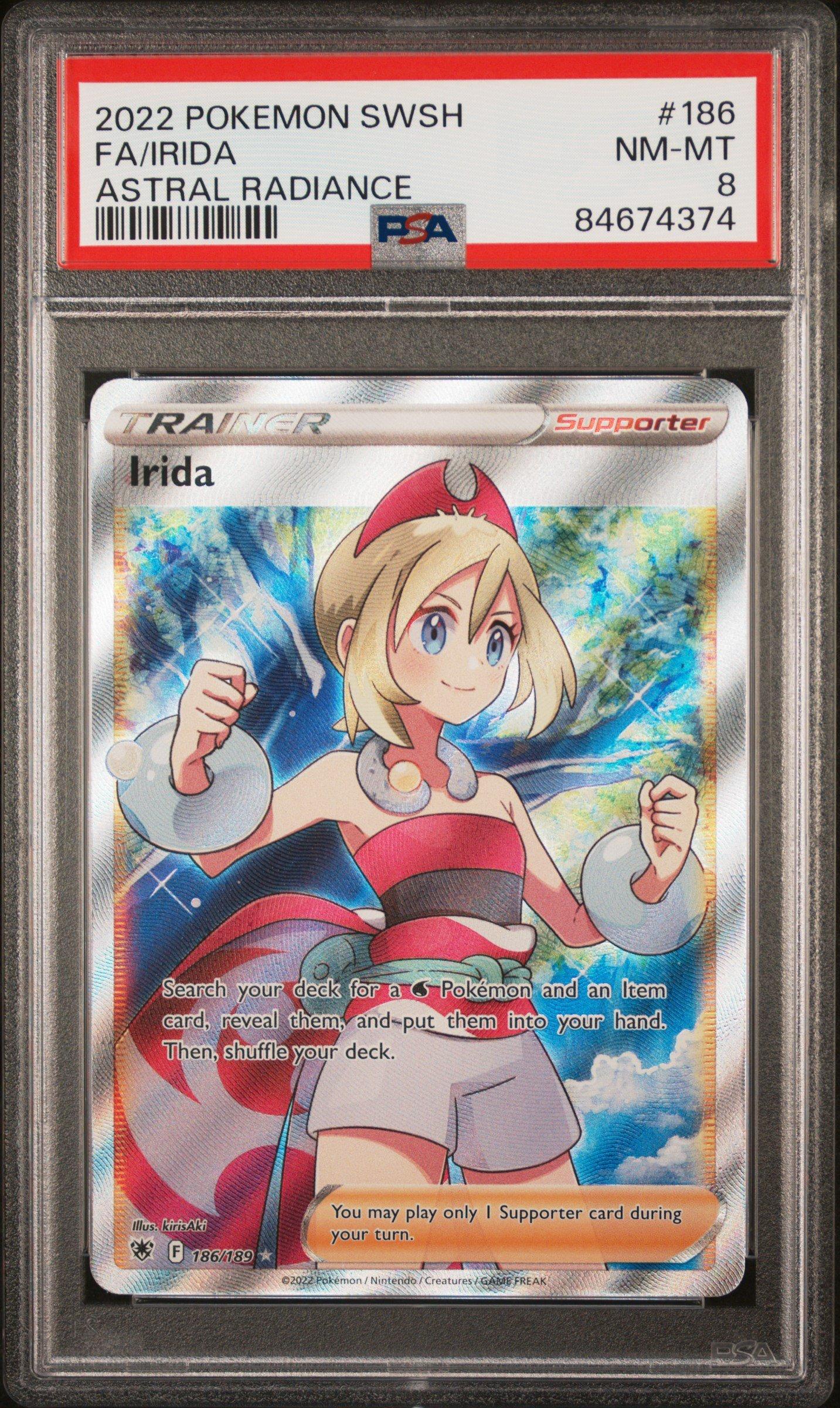 2022 Pokemon Sword & Shield Astral Radiance 186 Full Art/irida PSA 8 ...