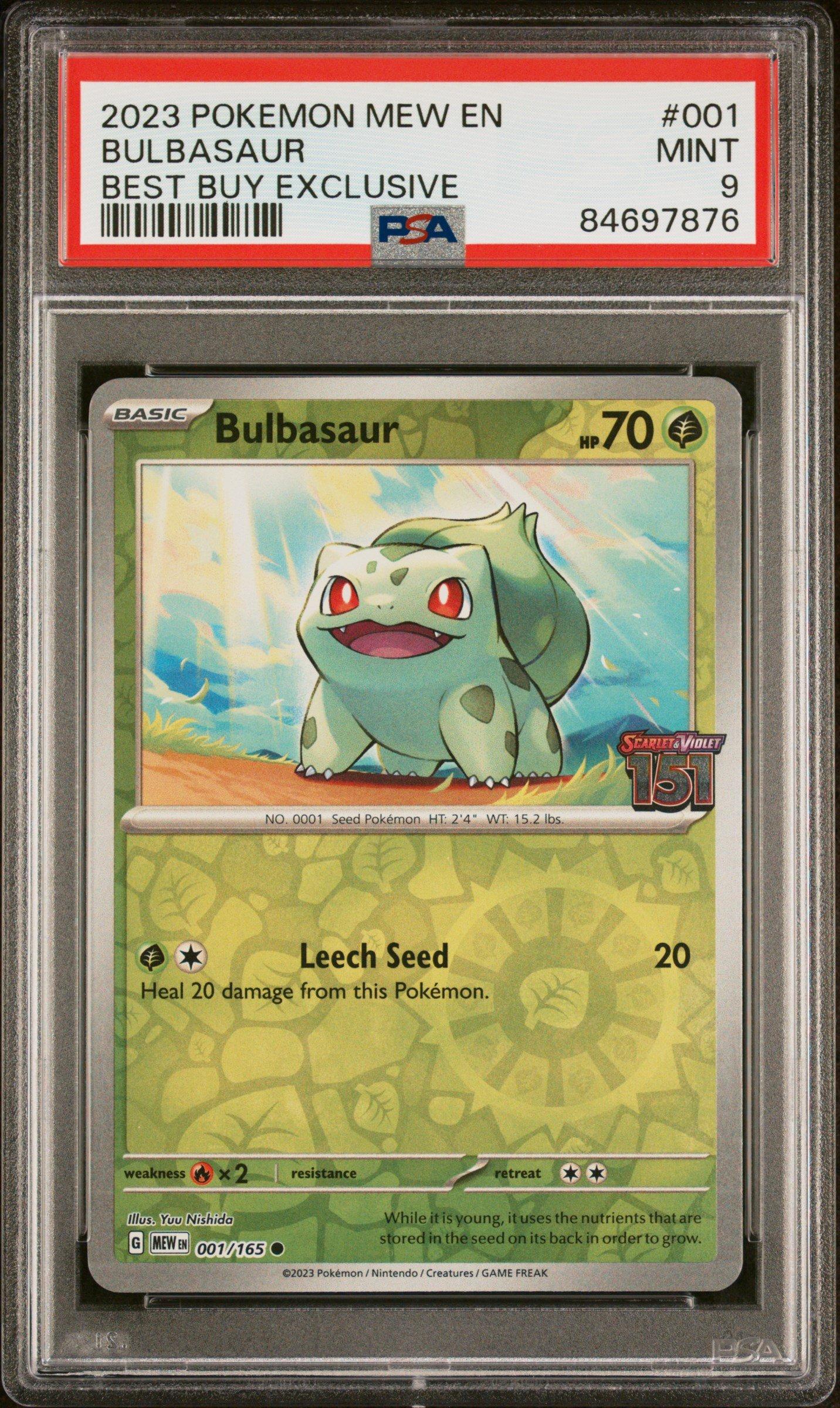 2023 Pokemon Mew En-151 001 Bulbasaur Best Buy Exclusive PSA 9 | GameStop