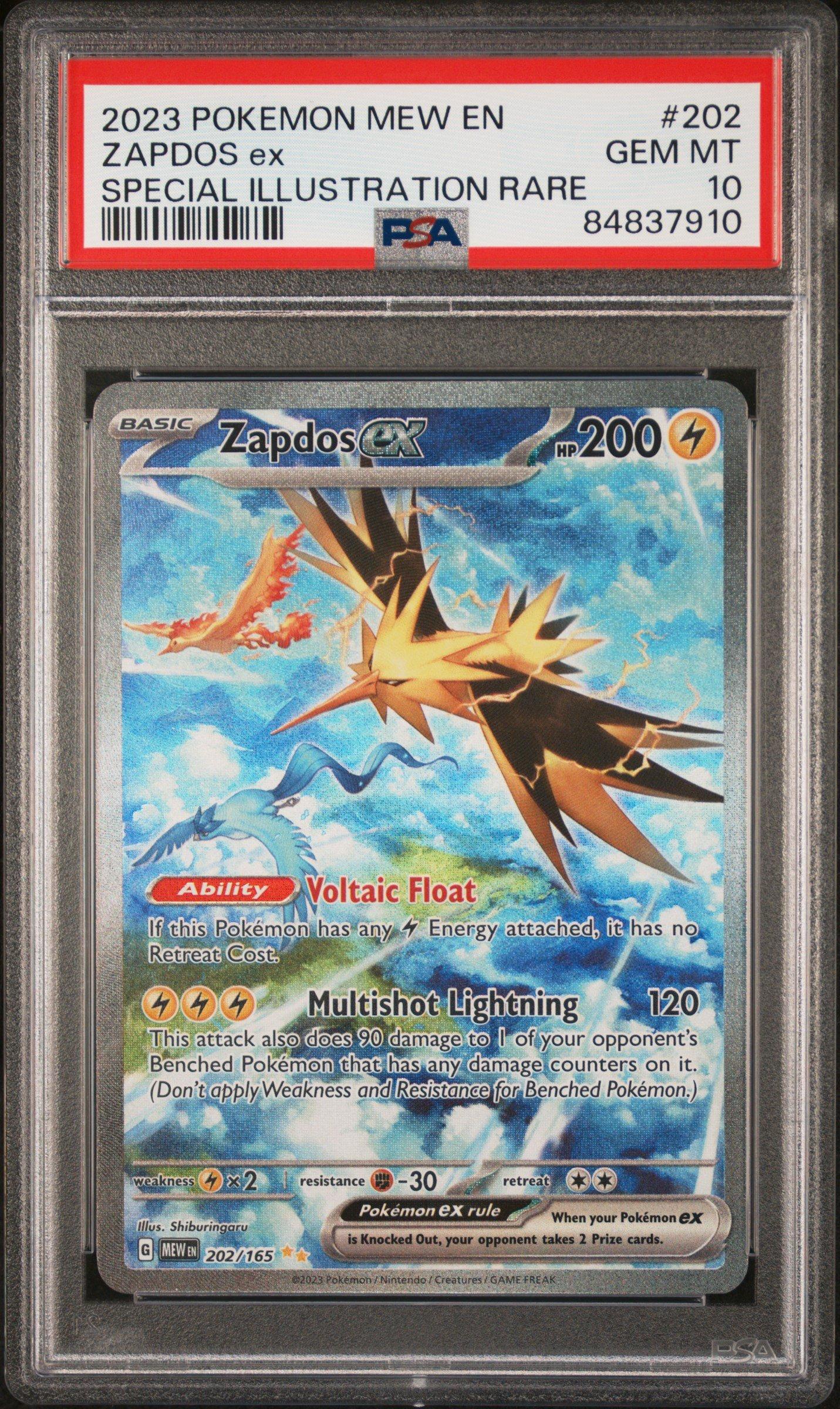 2023 Pokemon Mew En-151 202 Zapdos Ex PSA 10 | GameStop