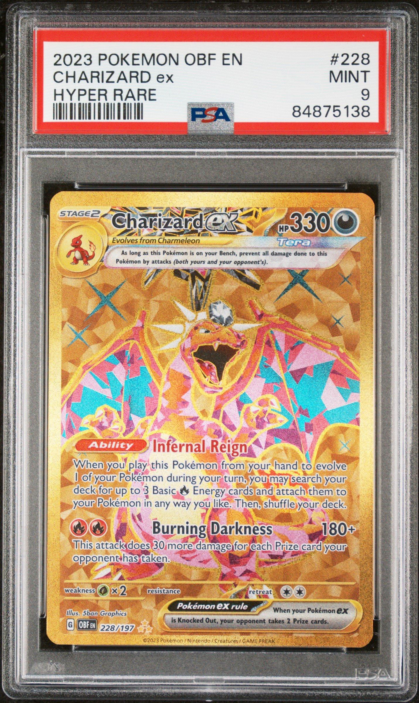 2023 Pokemon Obf En-obsidian Flames 228 Charizard Ex Hyper Rare PSA 9 ...