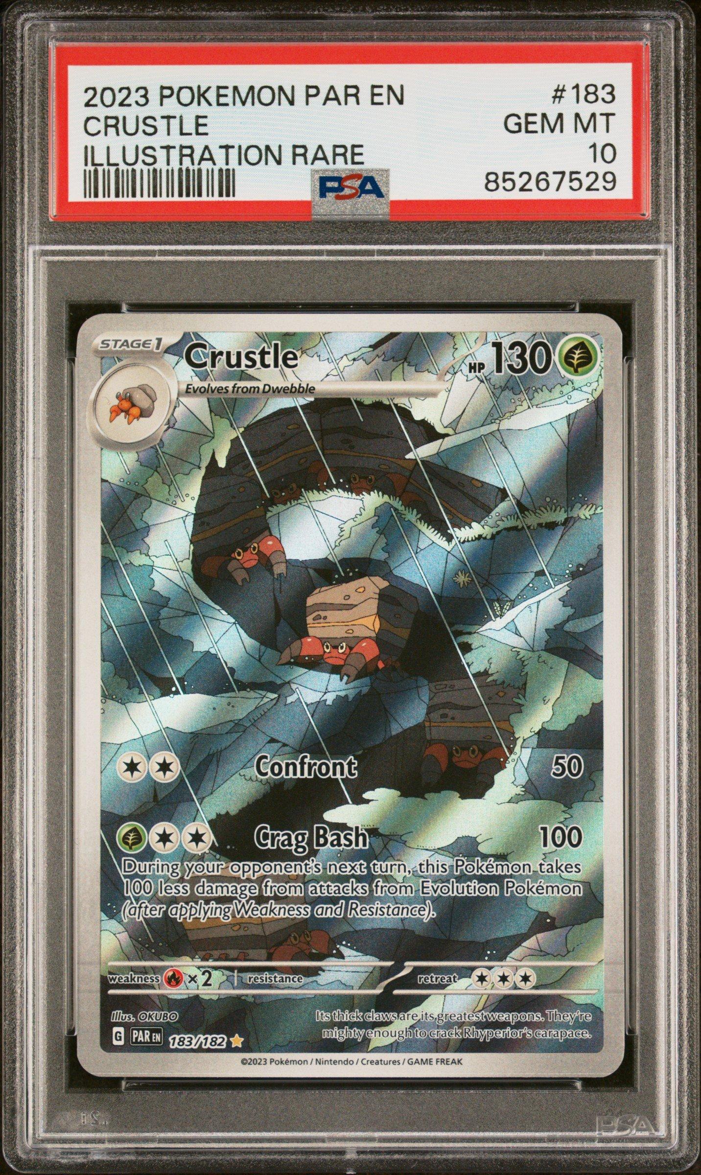2023 Pokemon Par En-paradox Rift 183 Crustle Illustration Rare PSA 10 ...