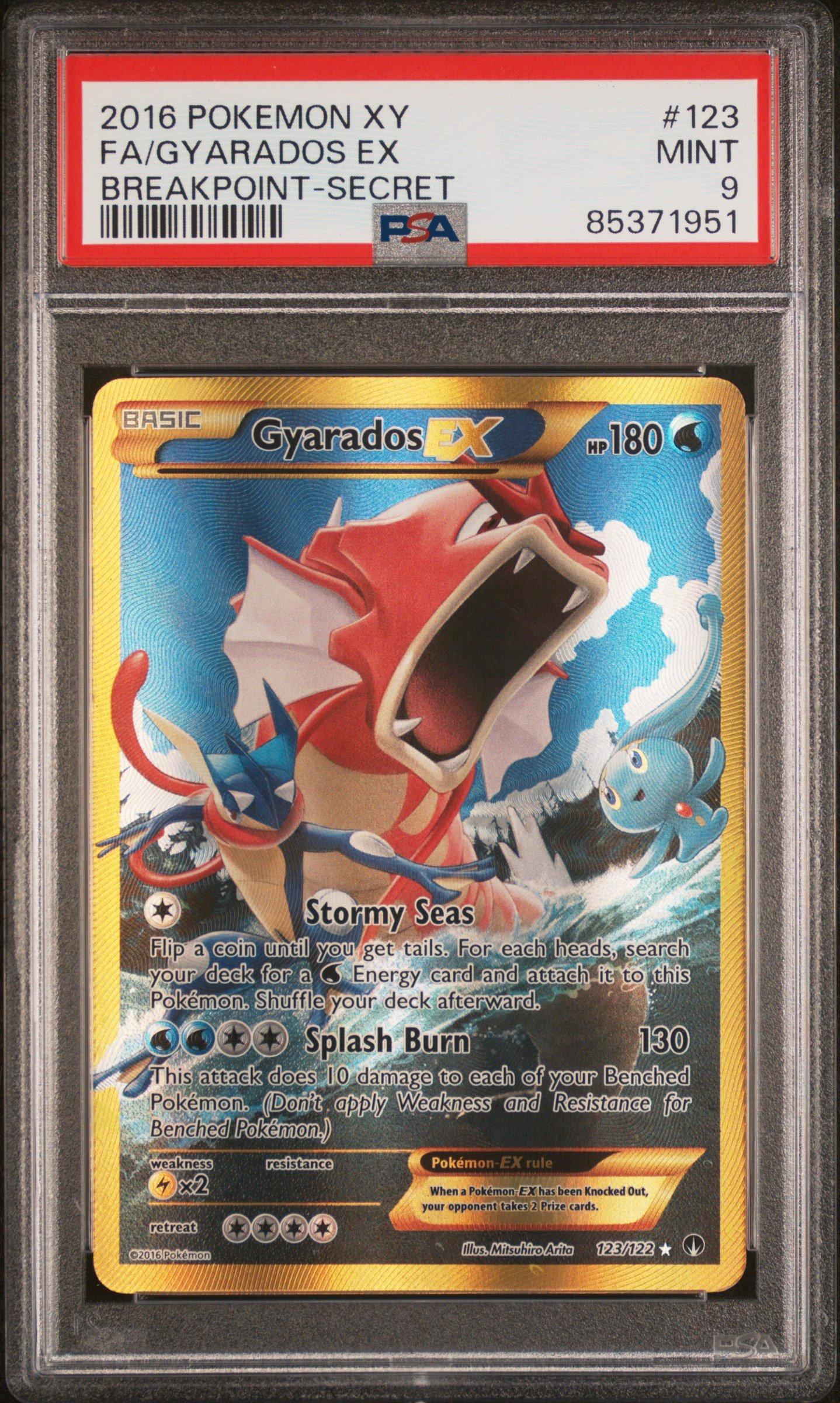 2016 Pokemon Xy Breakpoint 123 Full Art/gyarados Ex Secret PSA 9 | GameStop