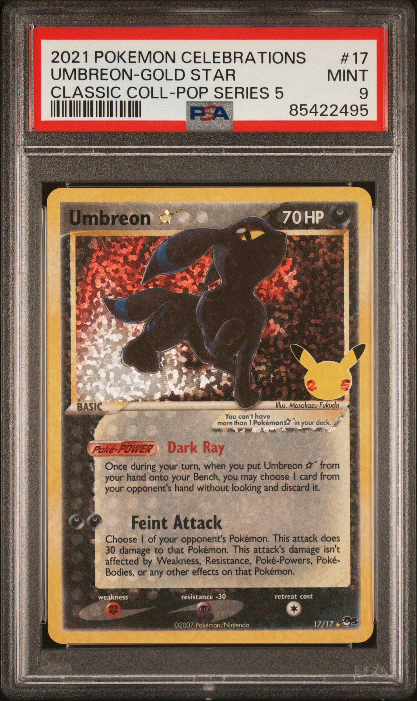 2021 Pokemon Celebrations Classic Collection 17 Umbreon-gold Star PSA 9 ...