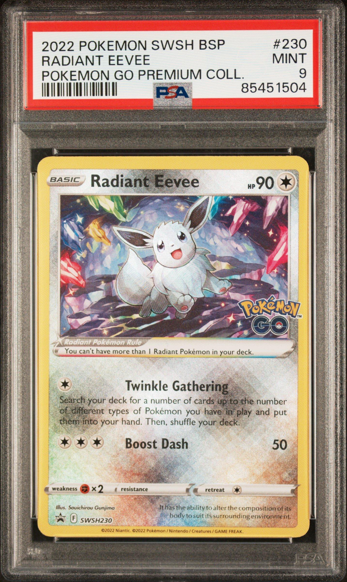 2022 Pokemon Swsh Black Star Promo 230 Radiant Eevee Pokemon Go Premium ...