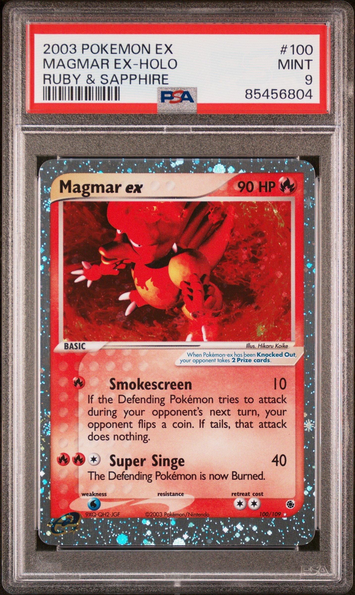 2003 Pokemon Ex Ruby & Sapphire 100 Magmar Ex-holo PSA 9 | GameStop