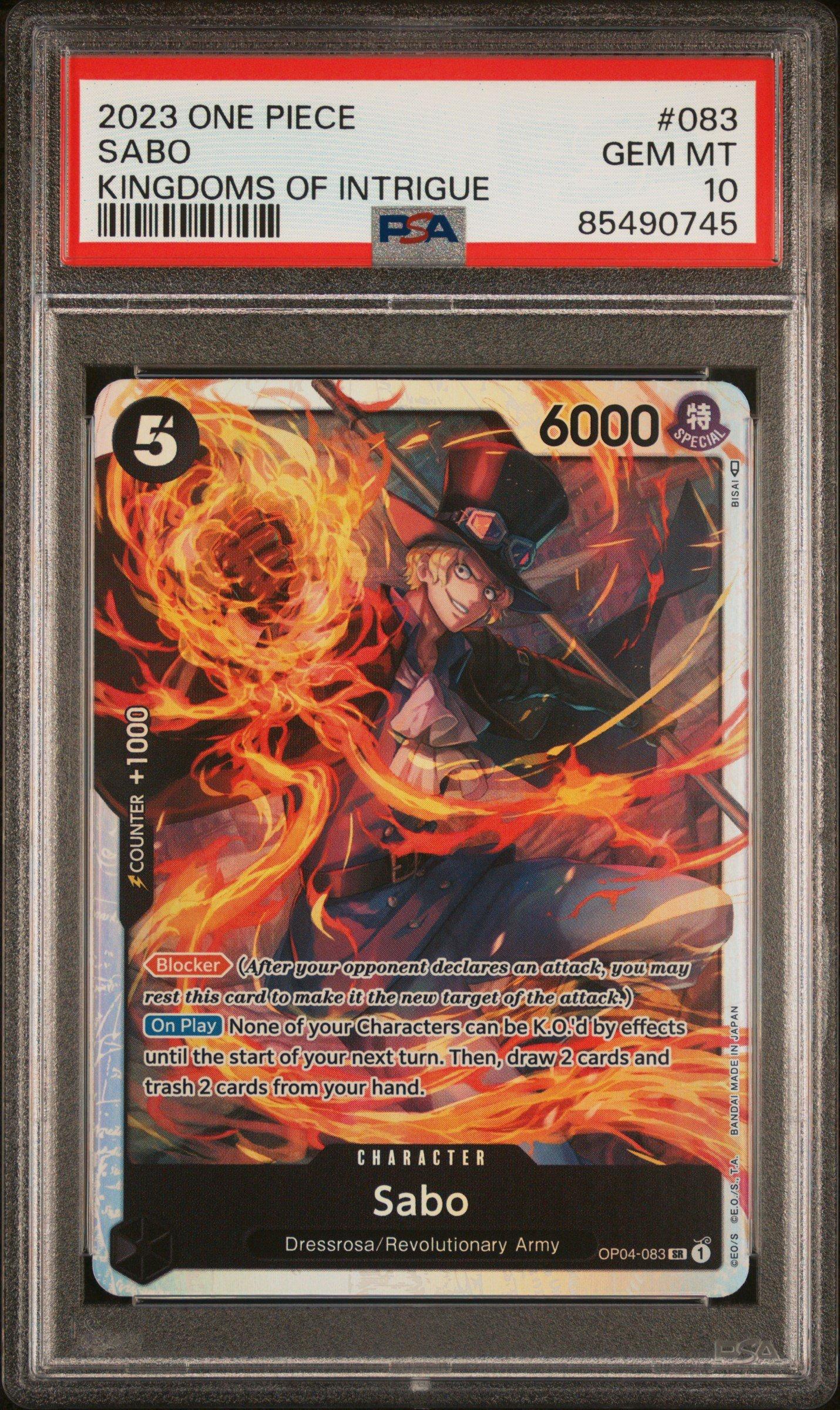 2023 One Piece Op04-kingdoms Of Intrigue 083 Sabo PSA 10 | GameStop