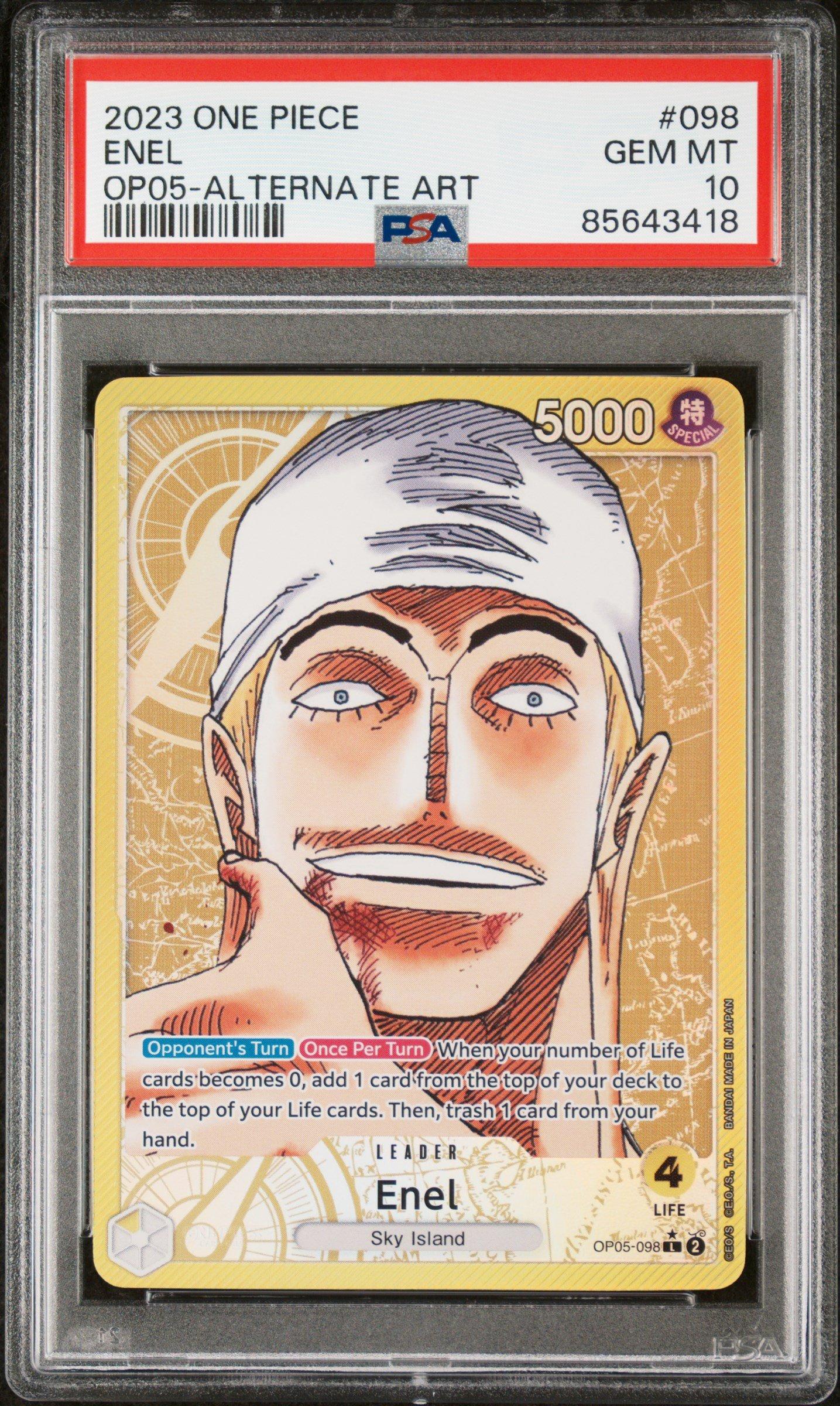 2023 One Piece Op05-awakening Of The New Era 098 Enel Alternate Art PSA 10 | GameStop