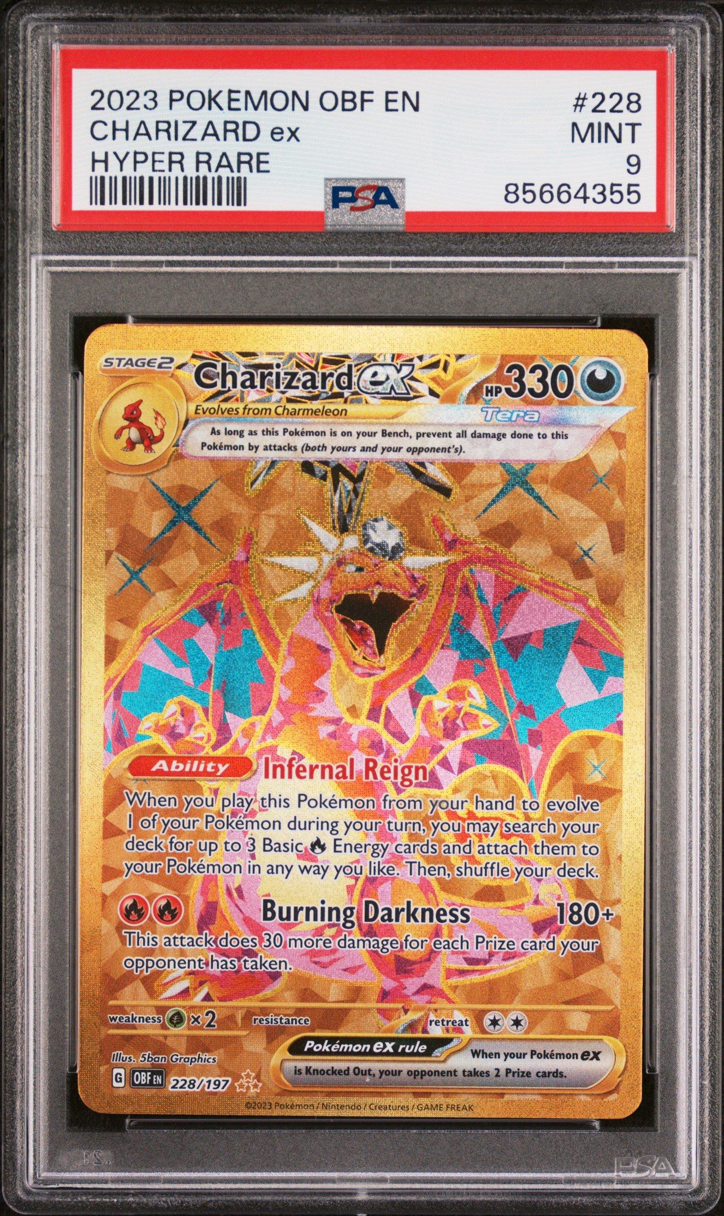 2023 Pokemon Obf En-obsidian Flames 228 Charizard Ex Hyper Rare PSA 9 ...