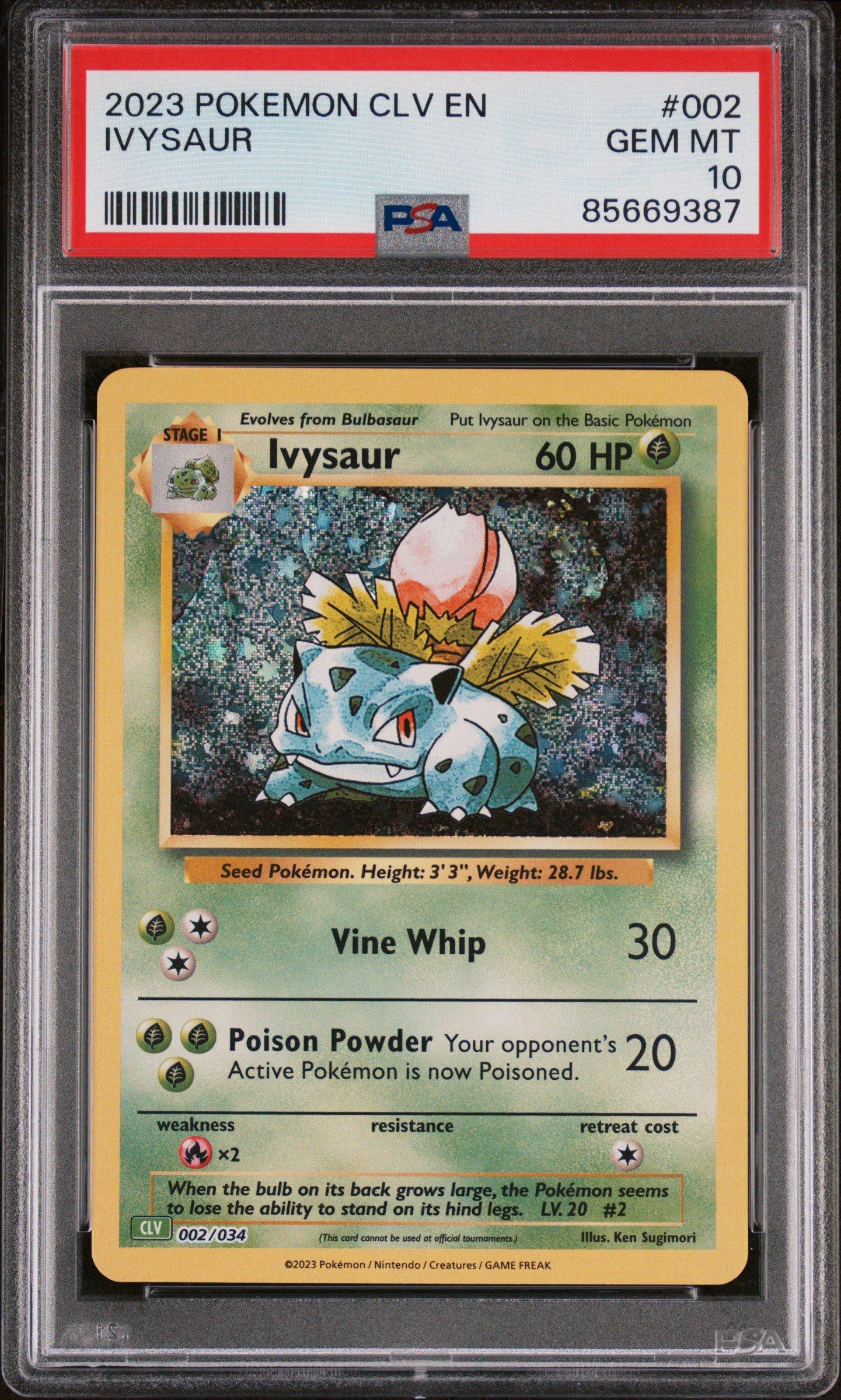 2023 Pokemon Clv-trading Card Game Classic Venusaur & Lugia Ex Deck 002 Ivysaur PSA 10 | GameStop