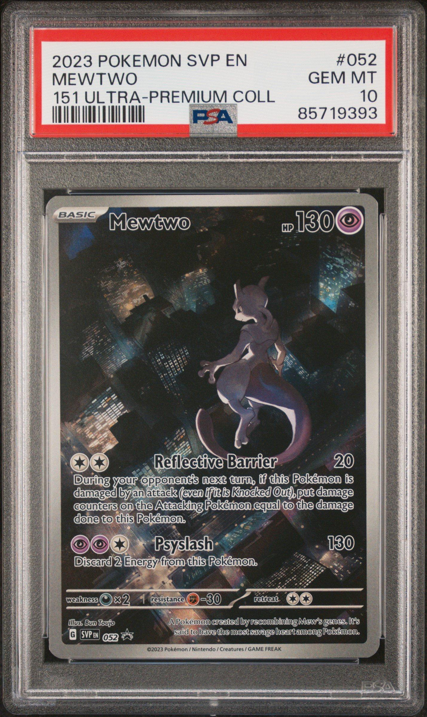 2023 Pokemon Svp En-sv Black Star Promo 052 Mewtwo PSA 10 | GameStop